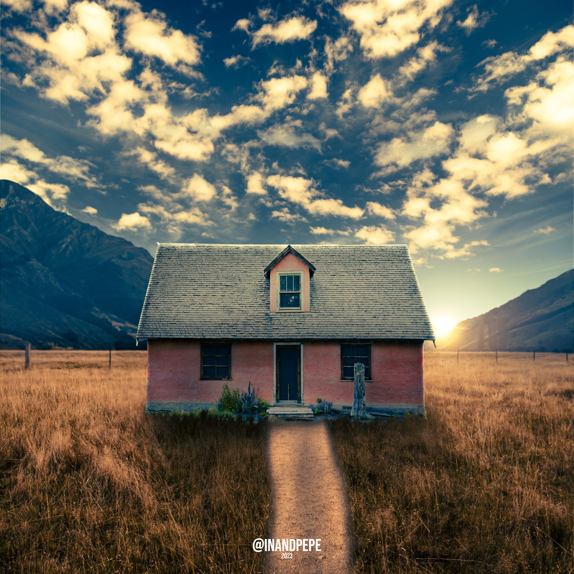 ArtStation - CALMING SUNSET HOUSE'S