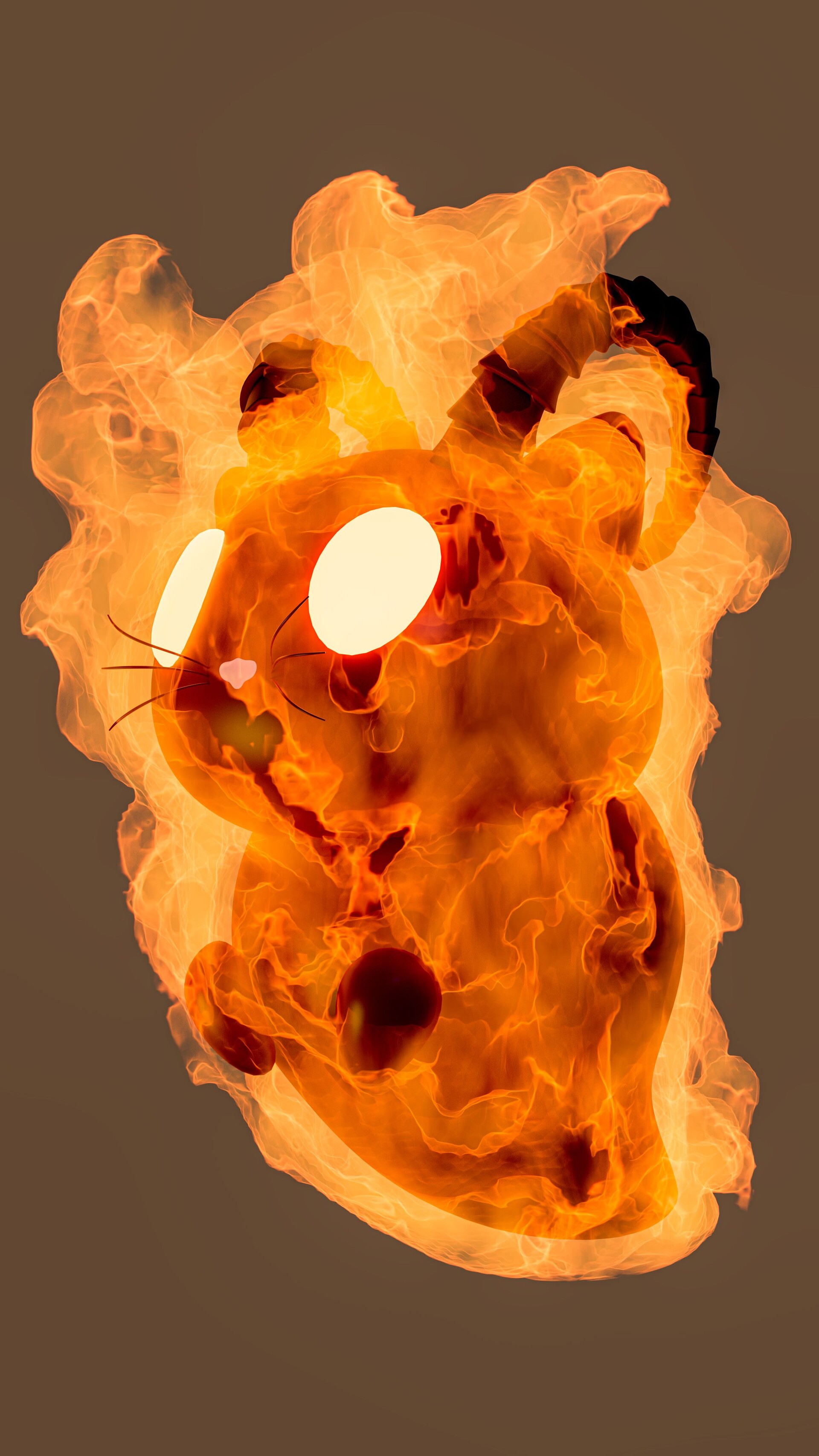 ArtStation - Firey Ghost Demon Cat