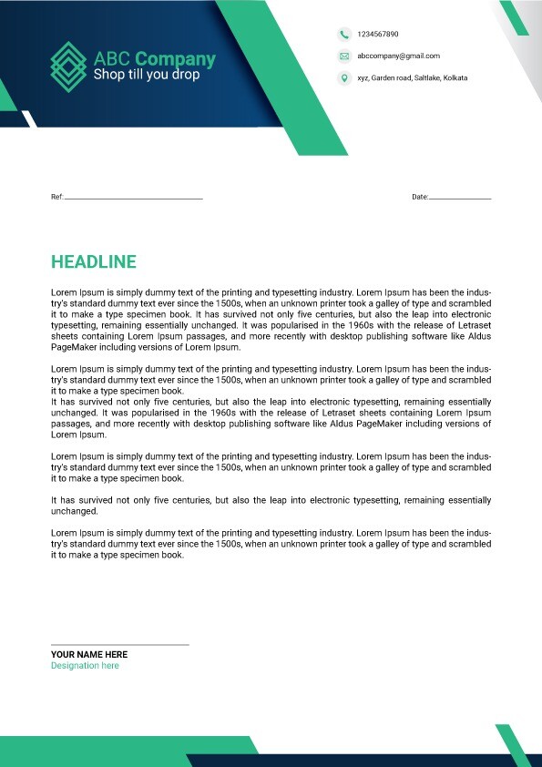 ArtStation - Letter head designing. Software: Adobe Illustrator