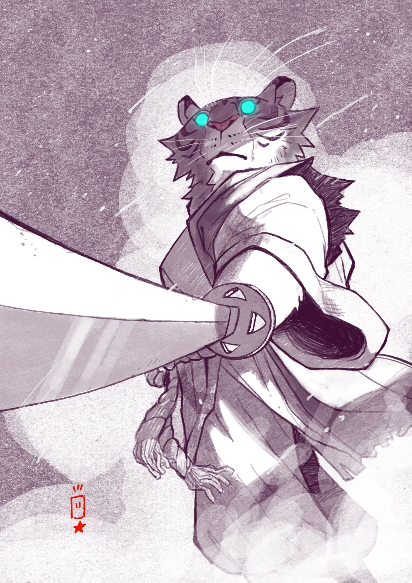 ArtStation - White tiger Samurai