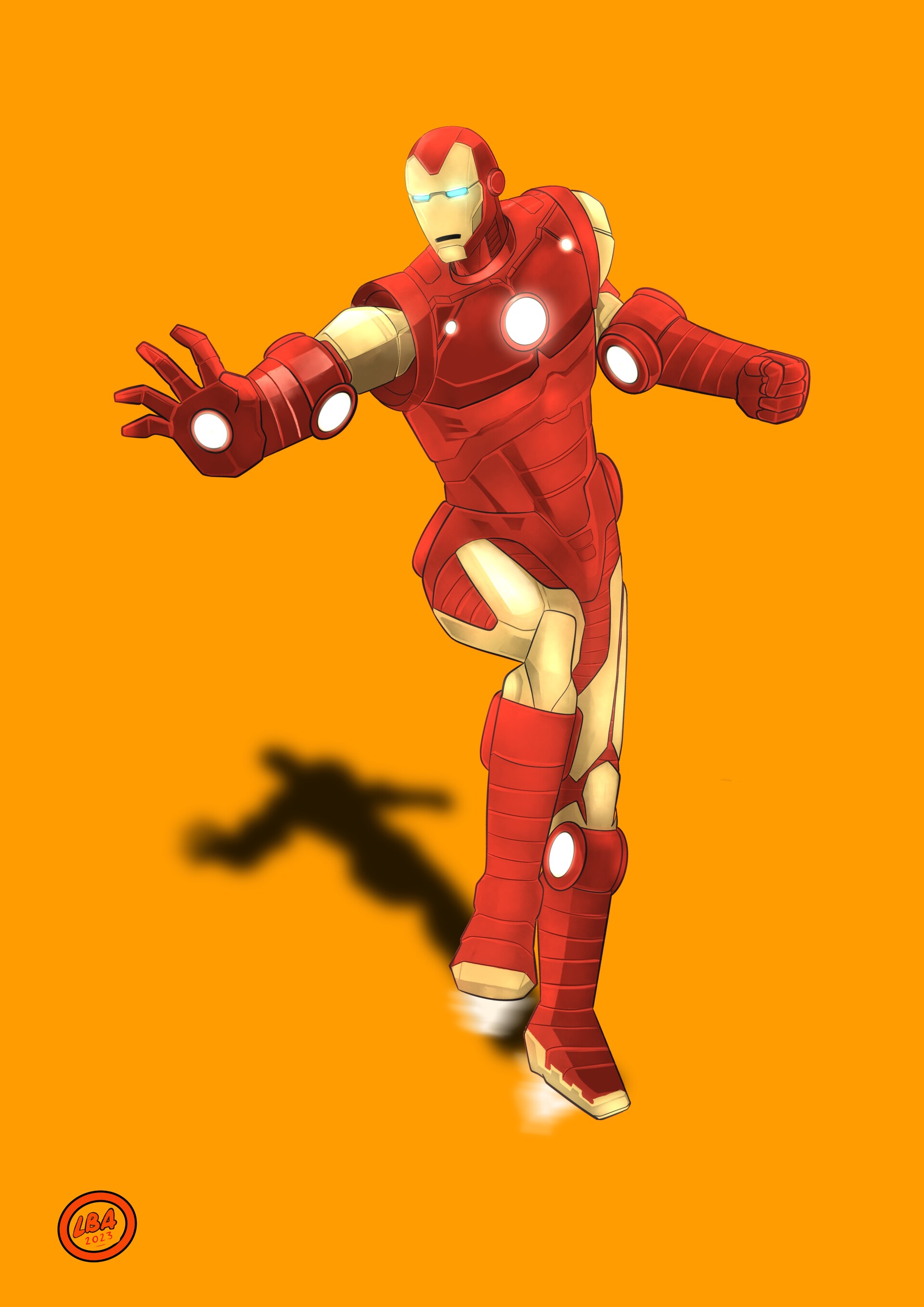 Chibi Iron Man Flying