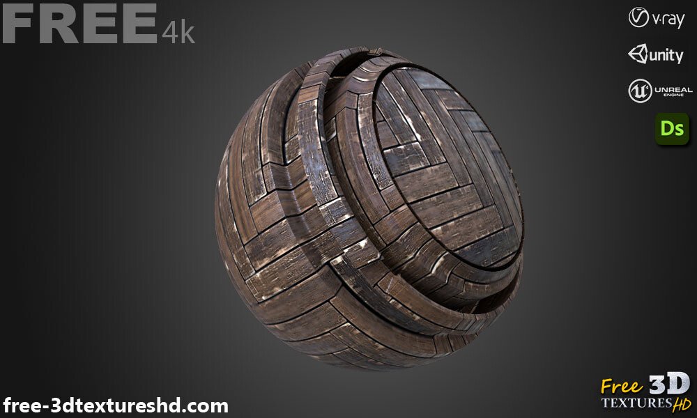 PBR Textures Free Download - Old Wood Floor Parquet Herringbone PBR ...