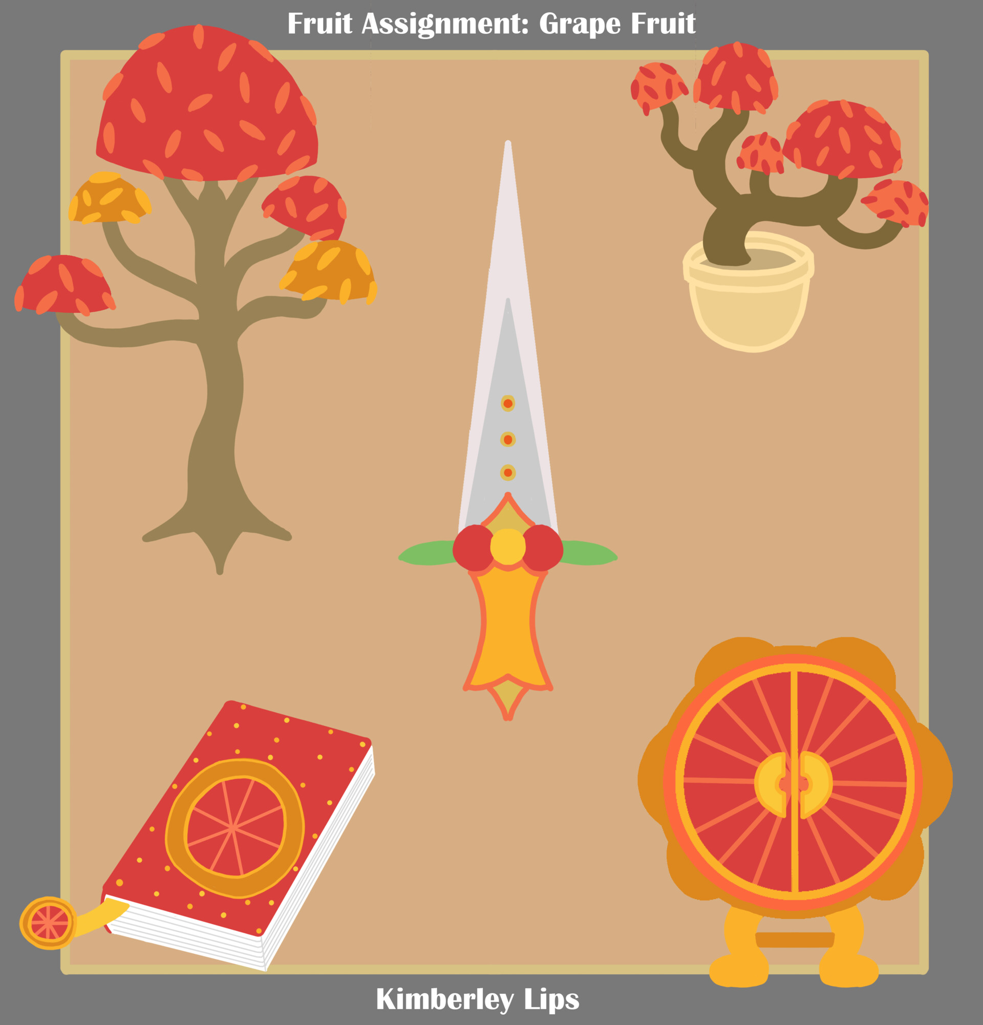 Kimberley Lips - Fruit Project: Grape Fruit