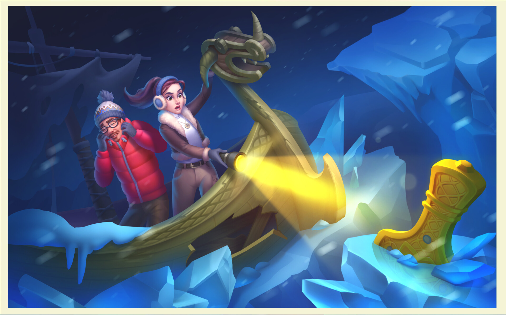 ArtStation - Township Expedition start illustration