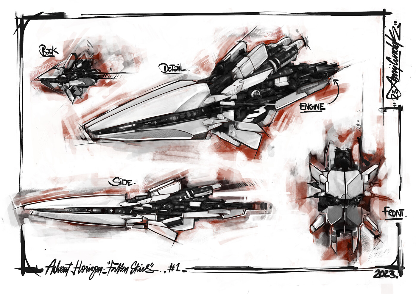 Larry Curdok - "Fallen Skies" (2022) – Concept Art