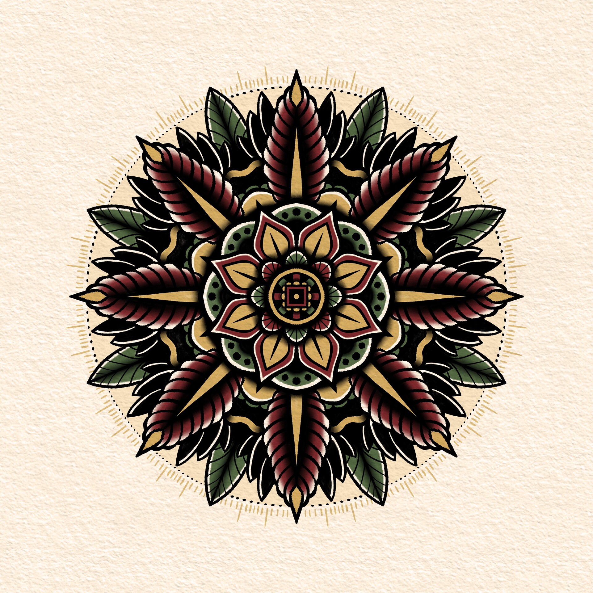 Traditional Mandala Tattoo