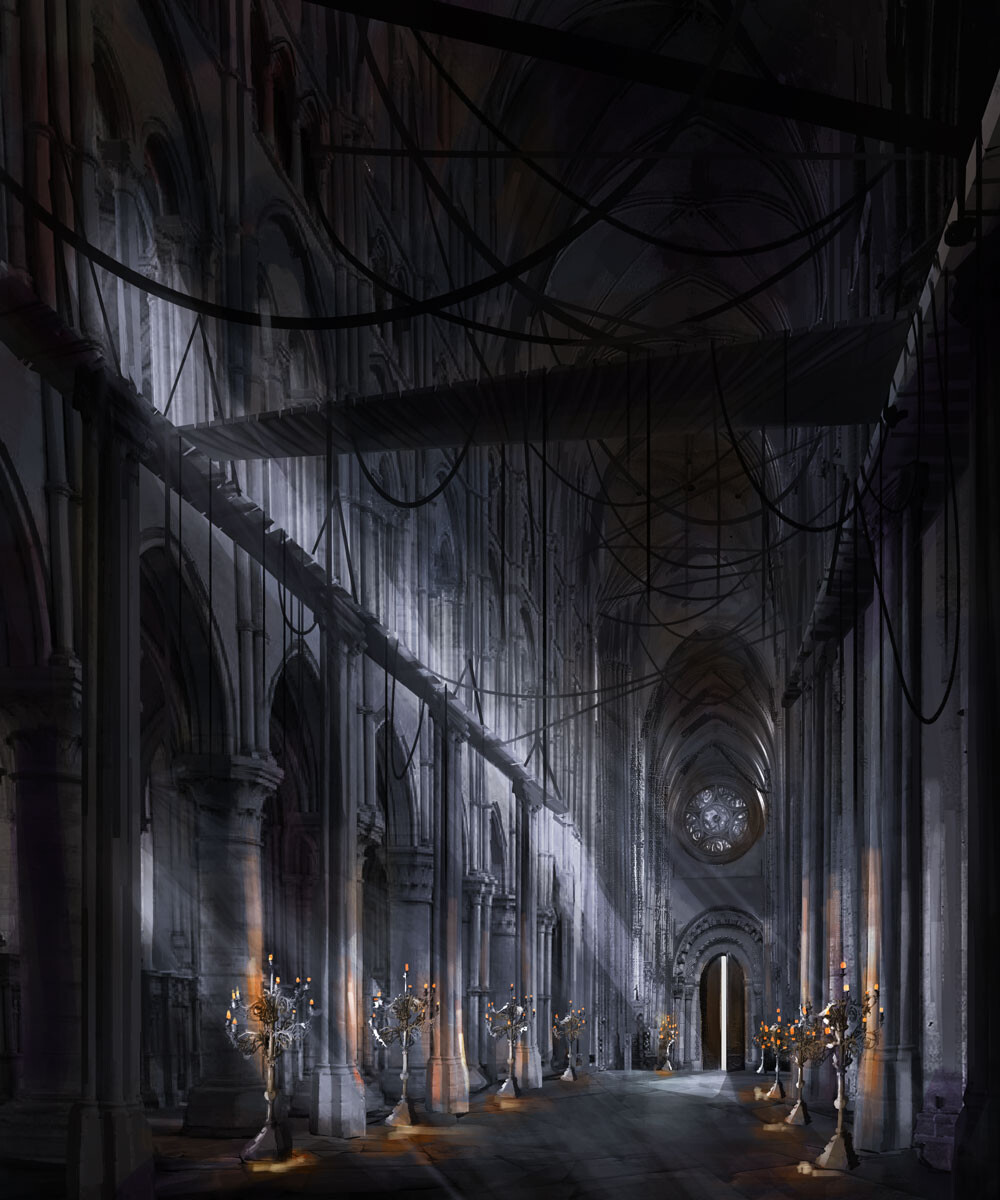 ArtStation - Cinderfall Cathedral Concept 2
