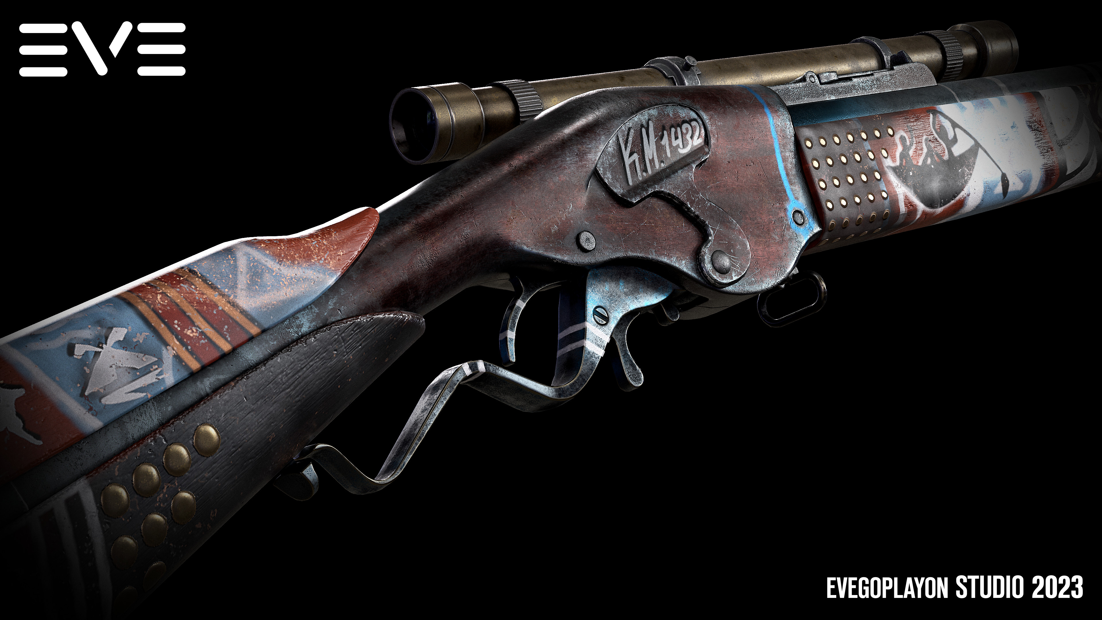 EVEGOPLAYON - Evans Repeating Rifle - "Shaman's Skin " - WW2 Weapon Asset