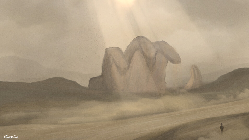 ArtStation - desert landscape concept art