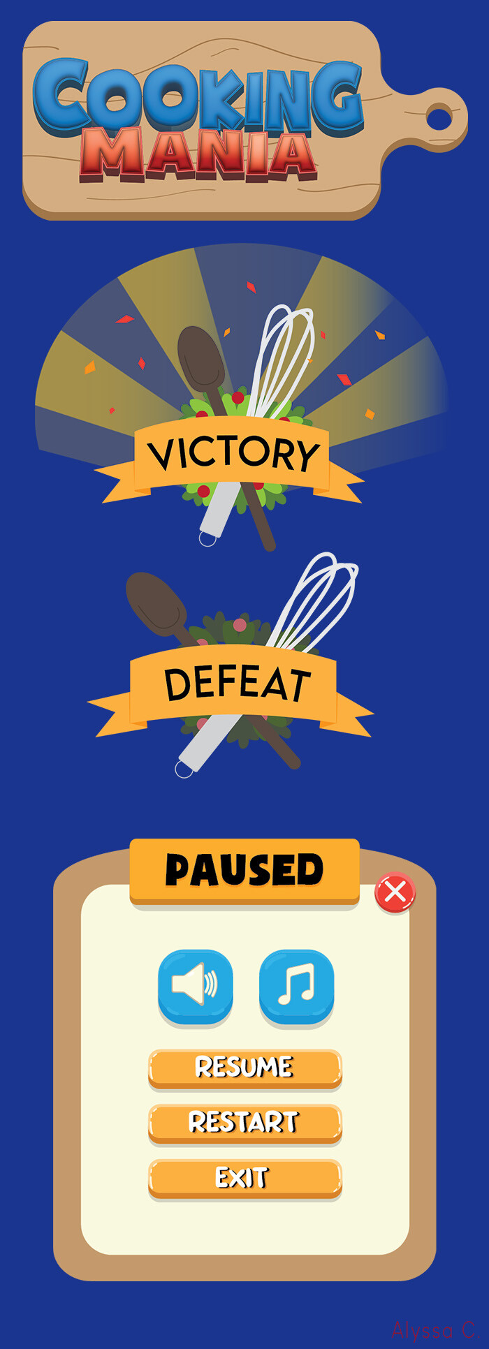 ArtStation - Game UI: Cooking Mania