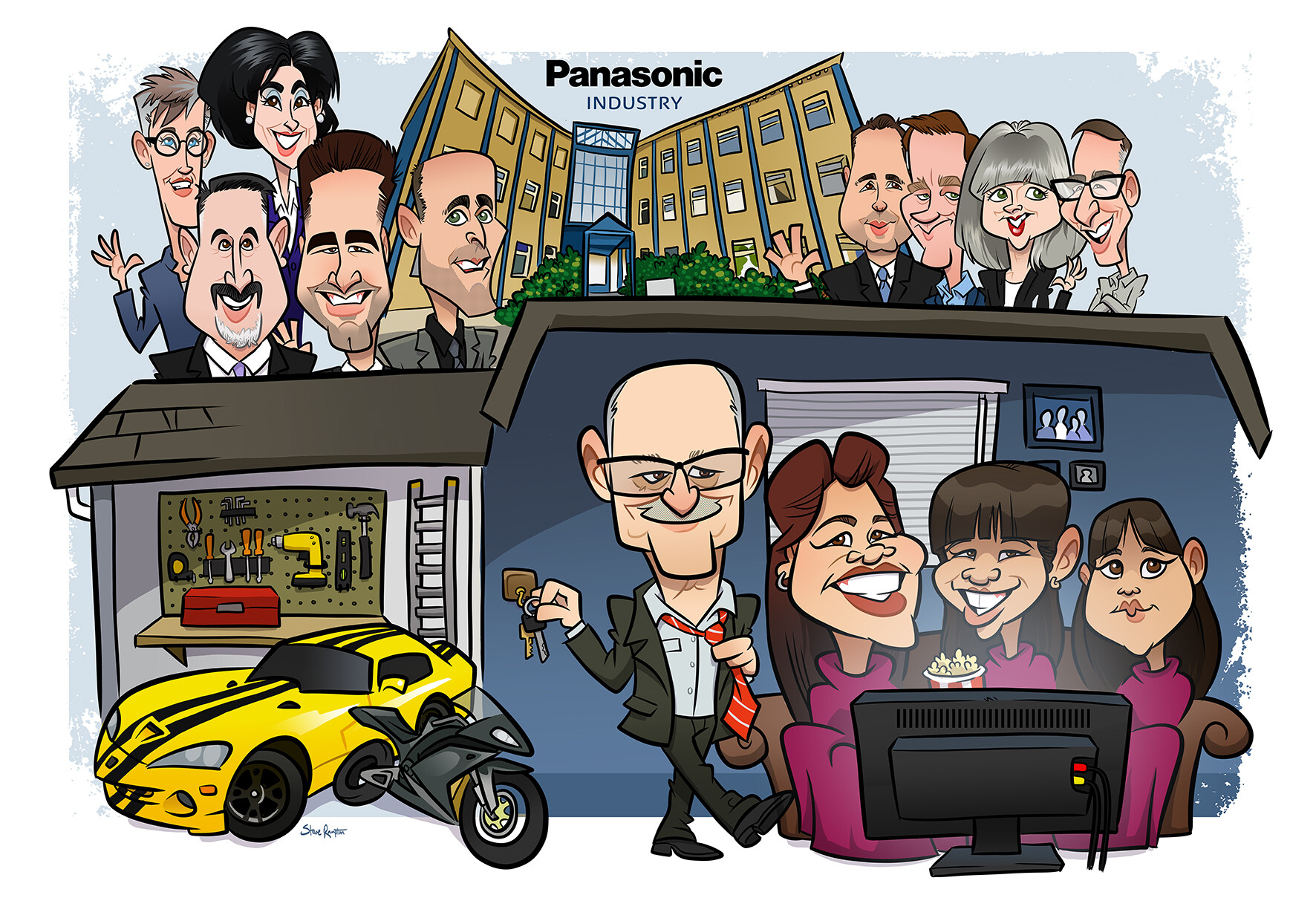 Caricatures by Steve - Panasonic Switzerland 2020-22