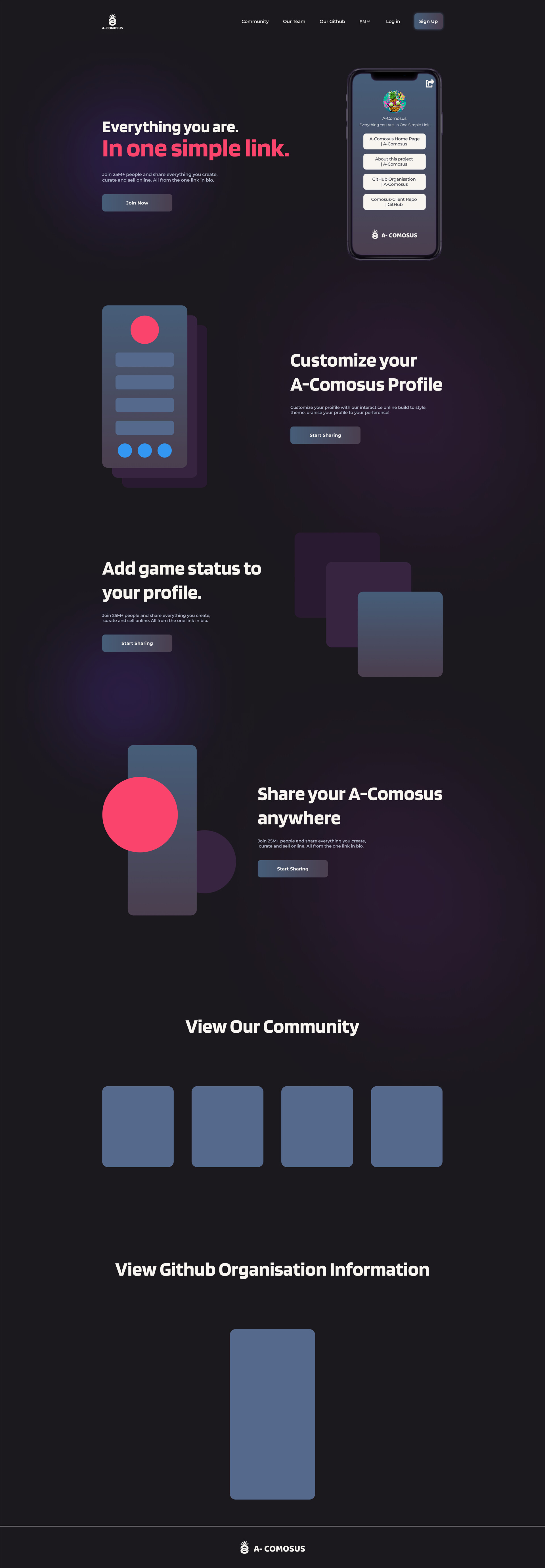 Alvin Ding - A comosus Web design