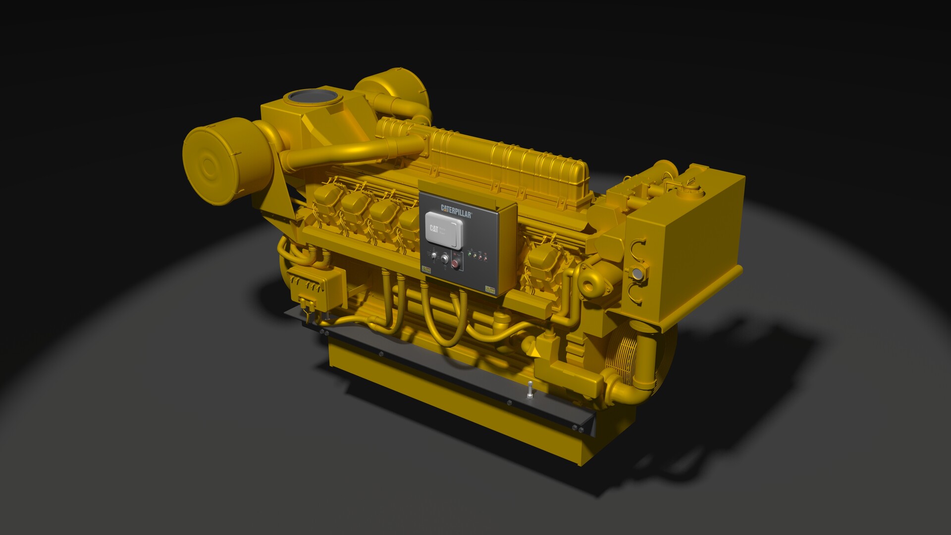 ArtStation - CATERPILLAR 3516B engine - 2009