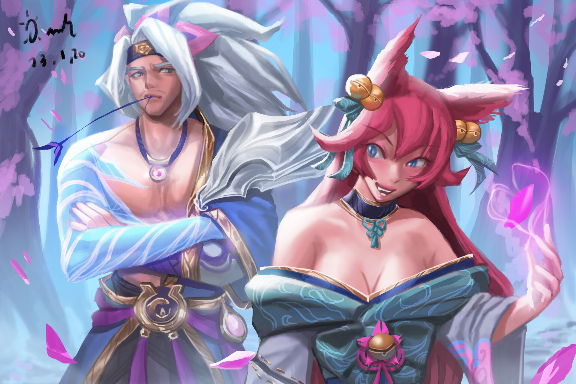 ArtStation - spirit blossom ahri yasuo