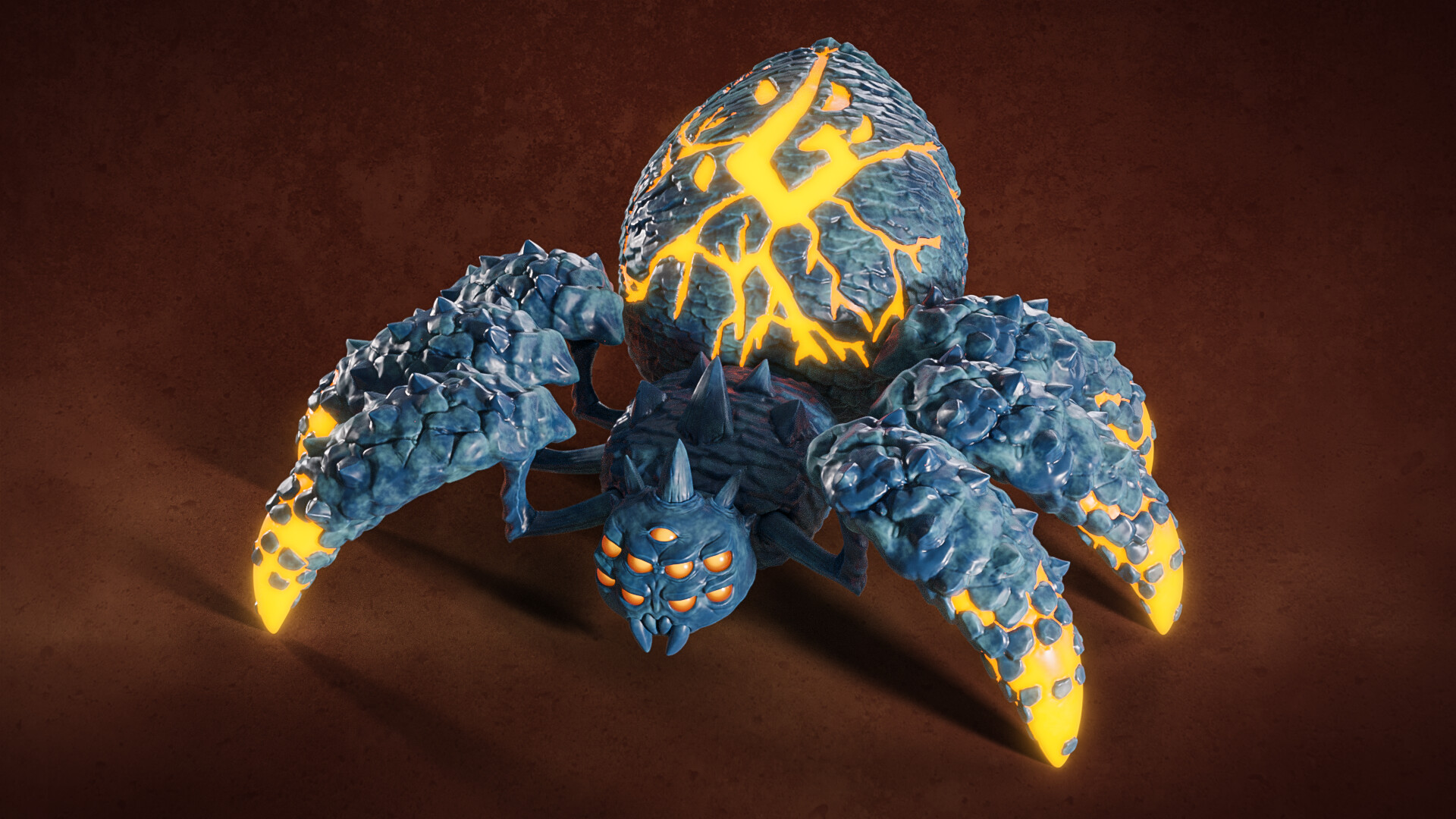 ArtStation - Sculpting in Blender 3.4 || 55 - Stone Glow Spider