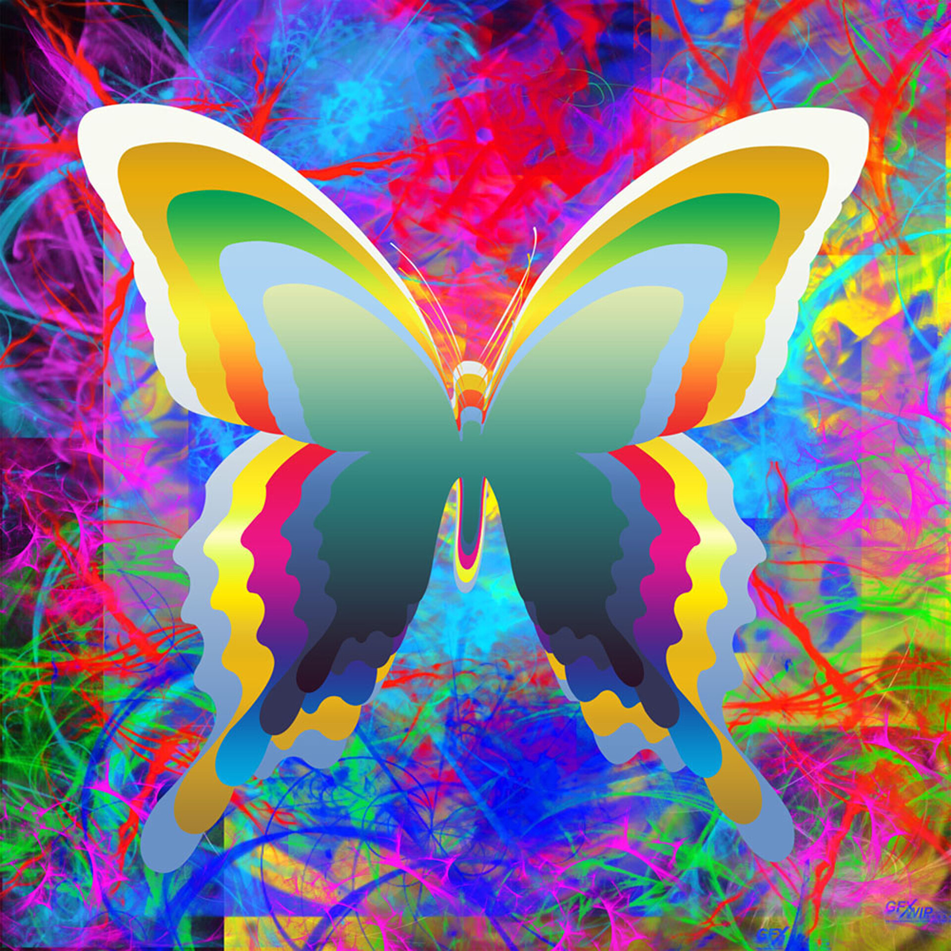 ArtStation - Psychedelic Butterflies