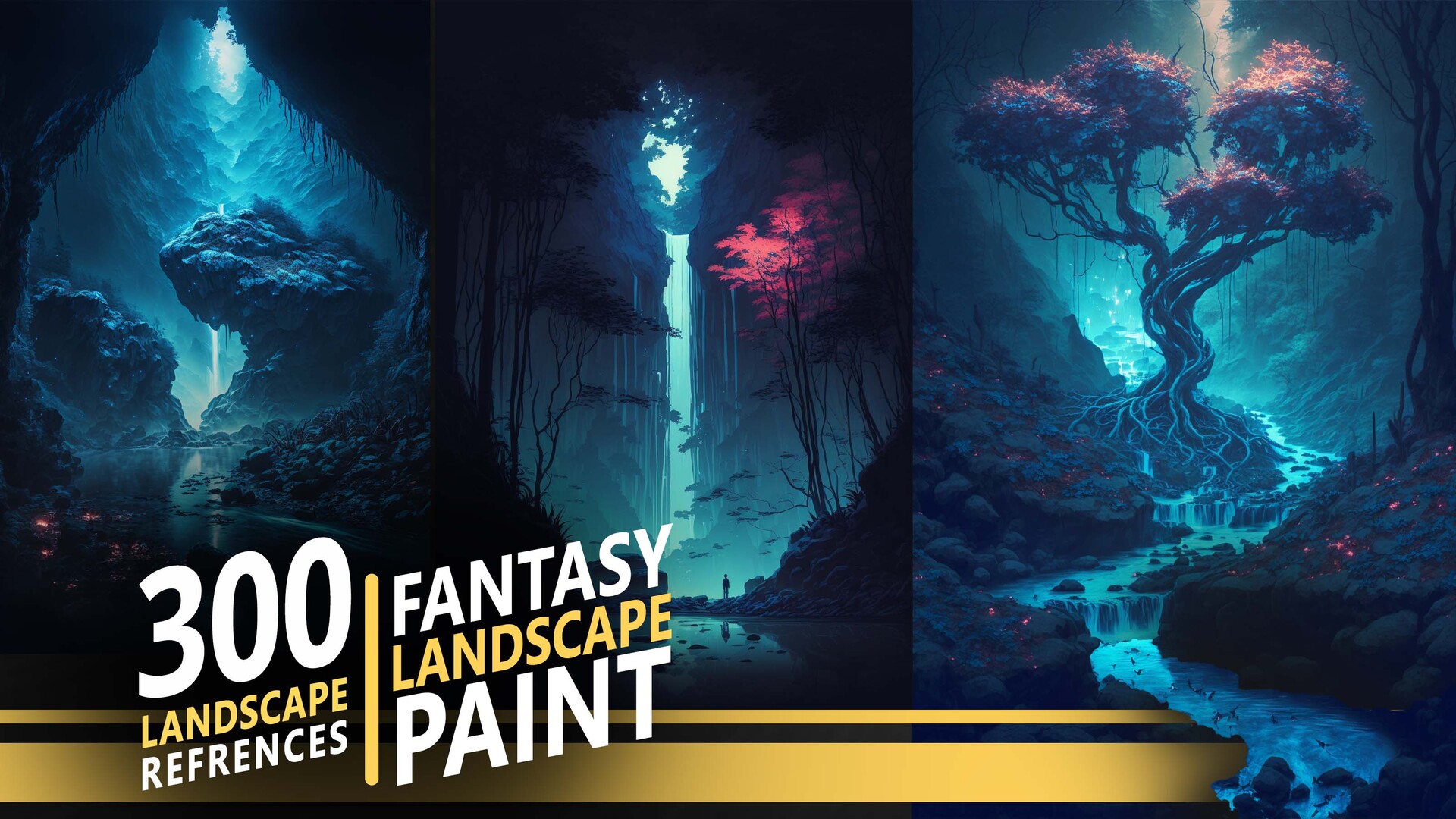 DreamWork | Studio - 300 Fantasy Landscape Paint - Environment references