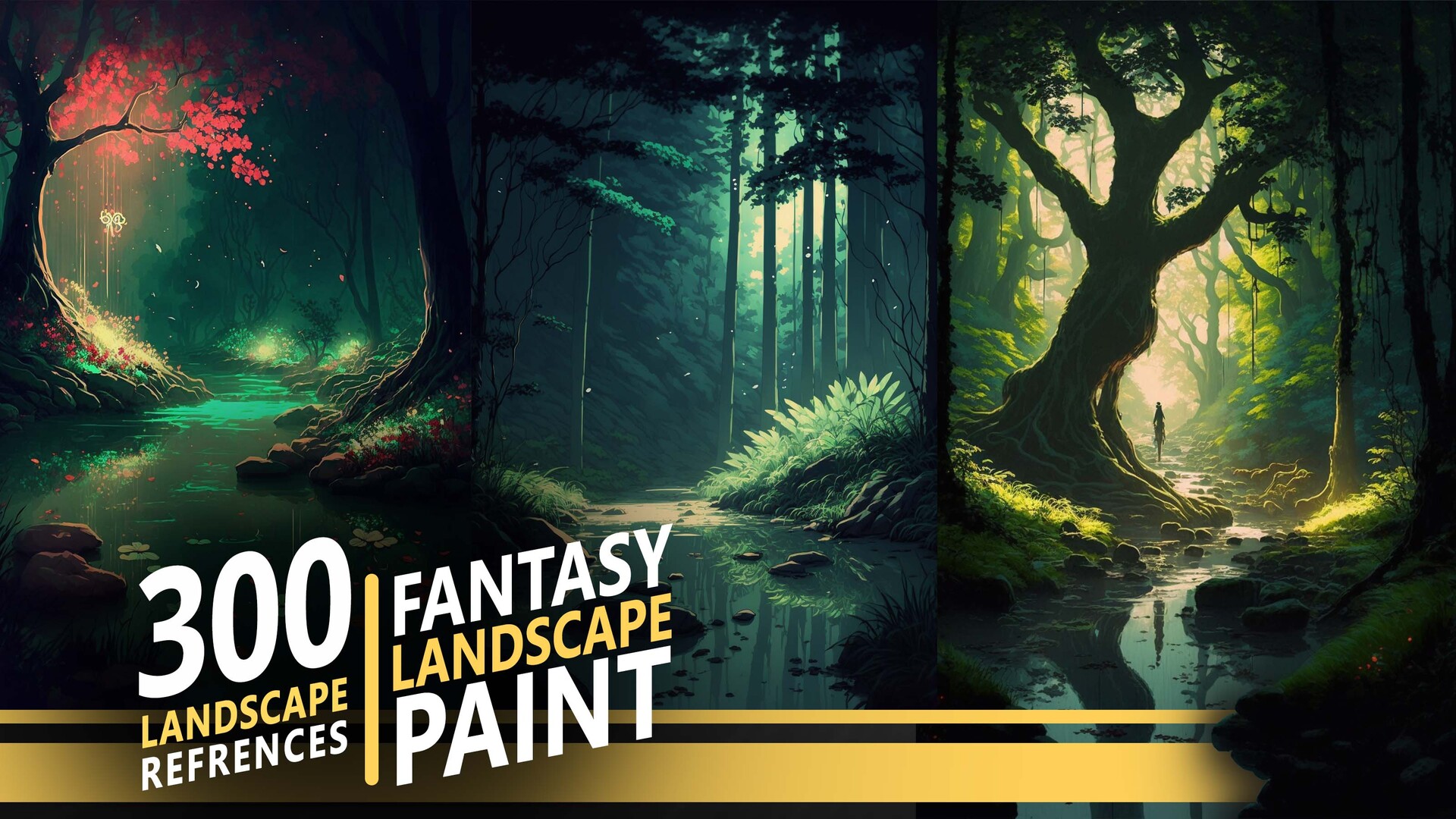 DreamWork | Studio - 300 Fantasy Landscape Paint - Environment references