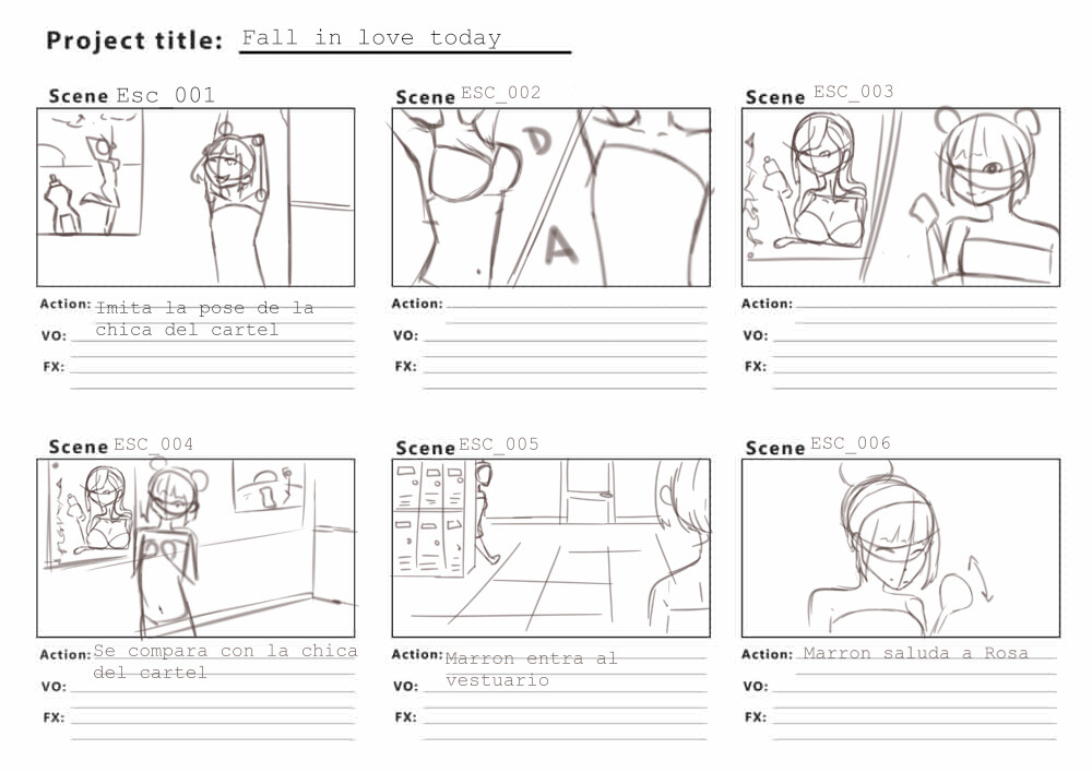 ArtStation - Fall in love today- story board- 2017
