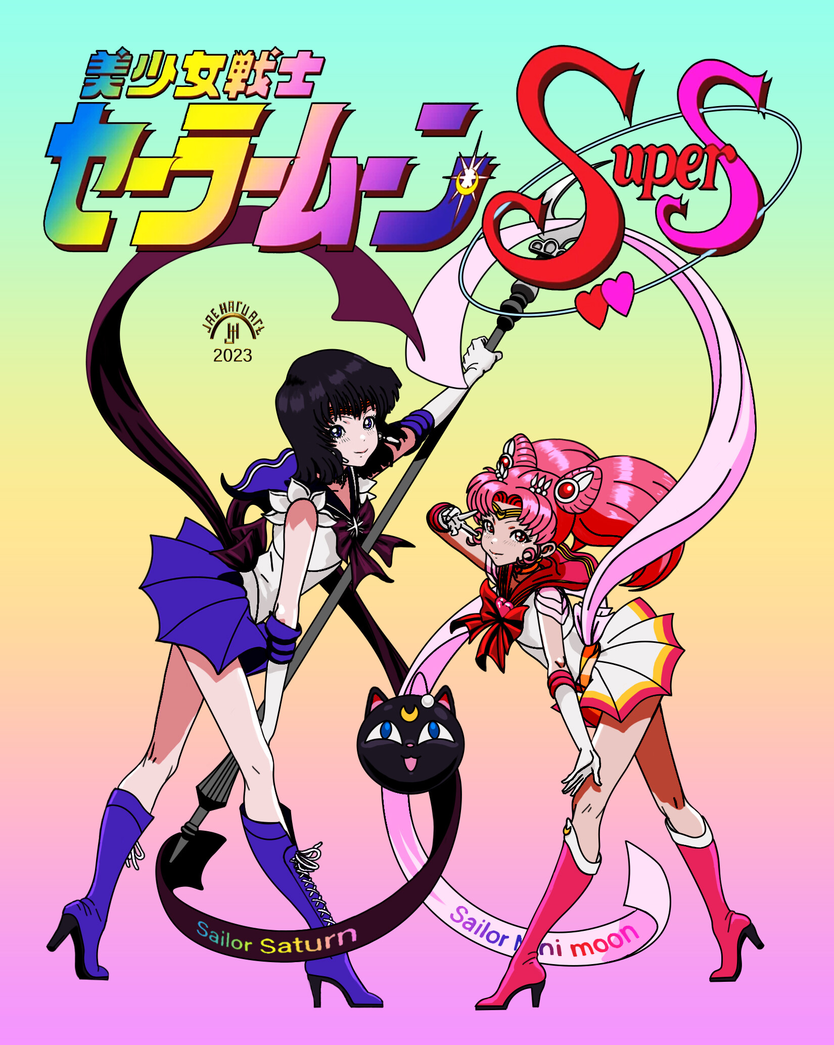 ArtStation - Sailor Saturn and Mini Moon