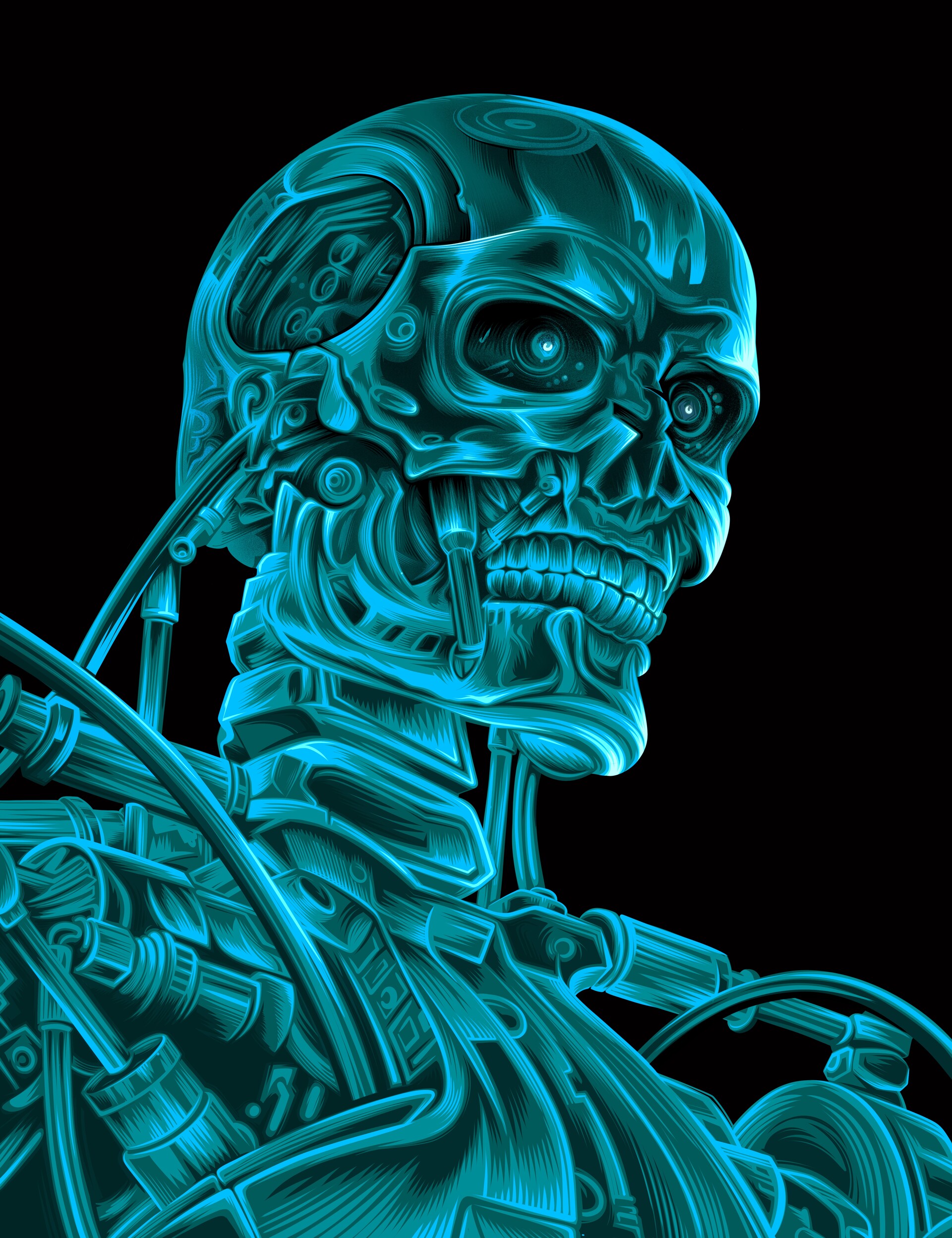 ArtStation - Terminator movie poster illustration