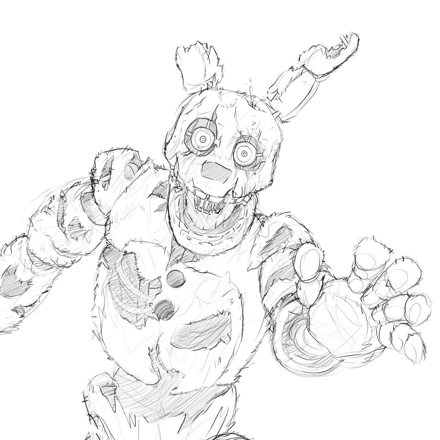 springtrap coloring pages