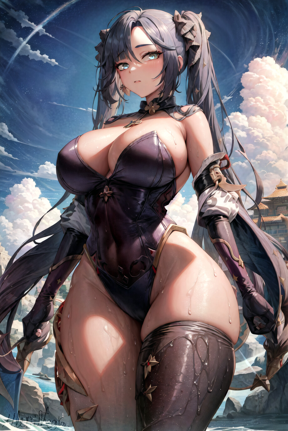 ArtStation - Mona Megistus - Beach - [Genshin Impact]