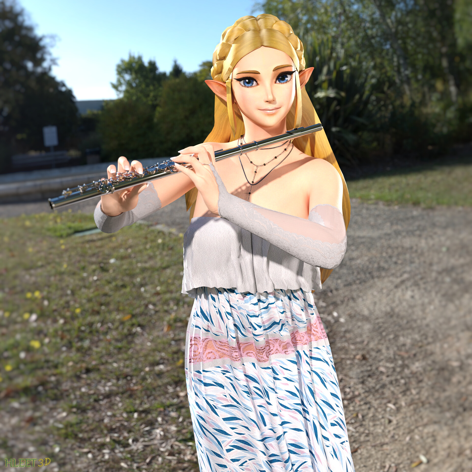 ArtStation - ZELDA Playing flute