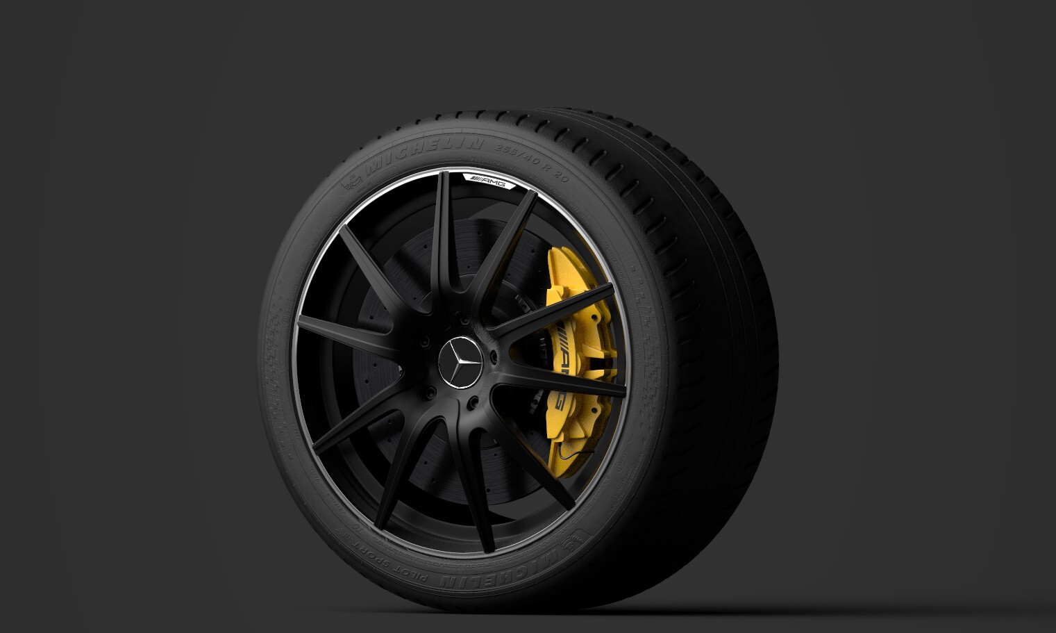 ArtStation - Wheel in 3d model of amg-gt