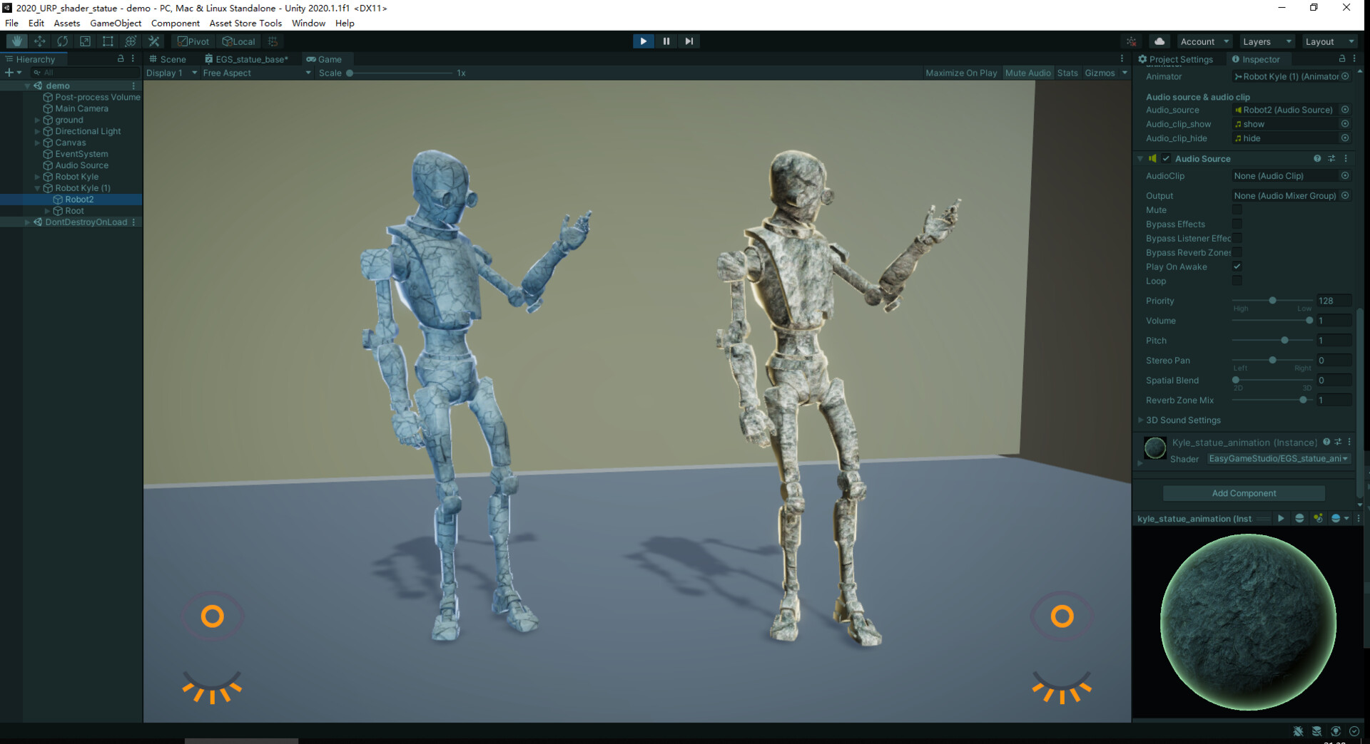 Easy Game Studio - Unity VFX - Petrify Effect - Downloadable