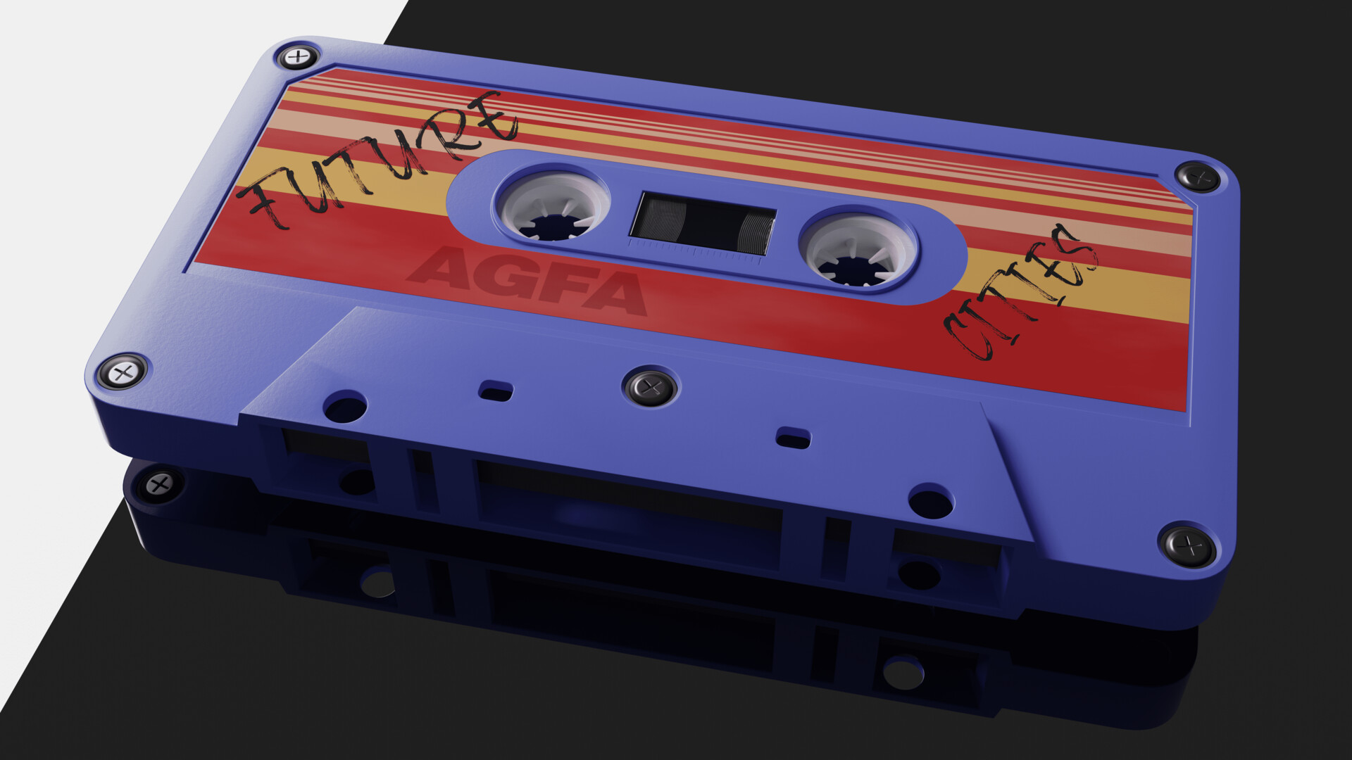 ArtStation - 80s style cassette design