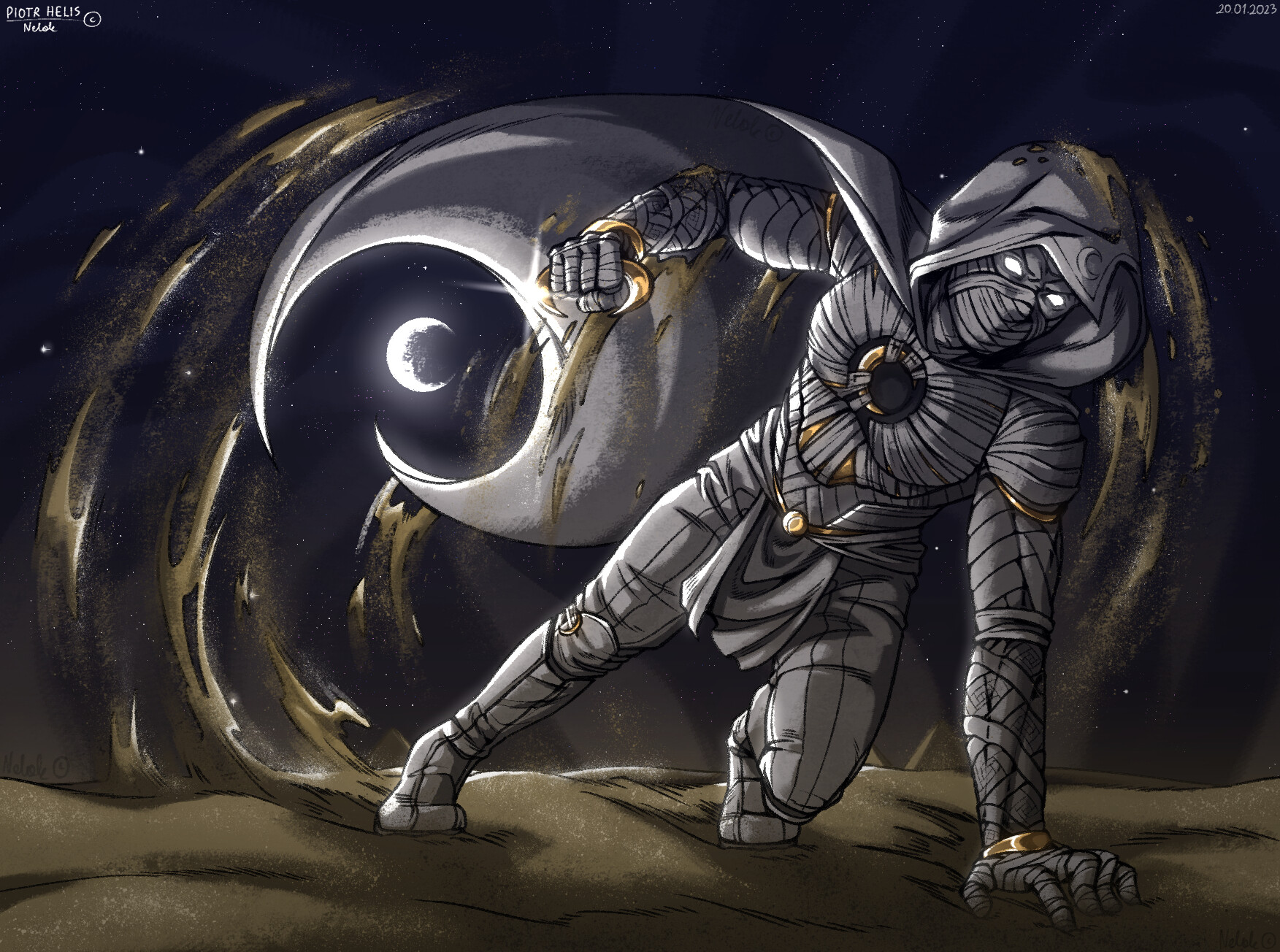 ArtStation - Moon Knight illustrations 3/3 Summon The Suit