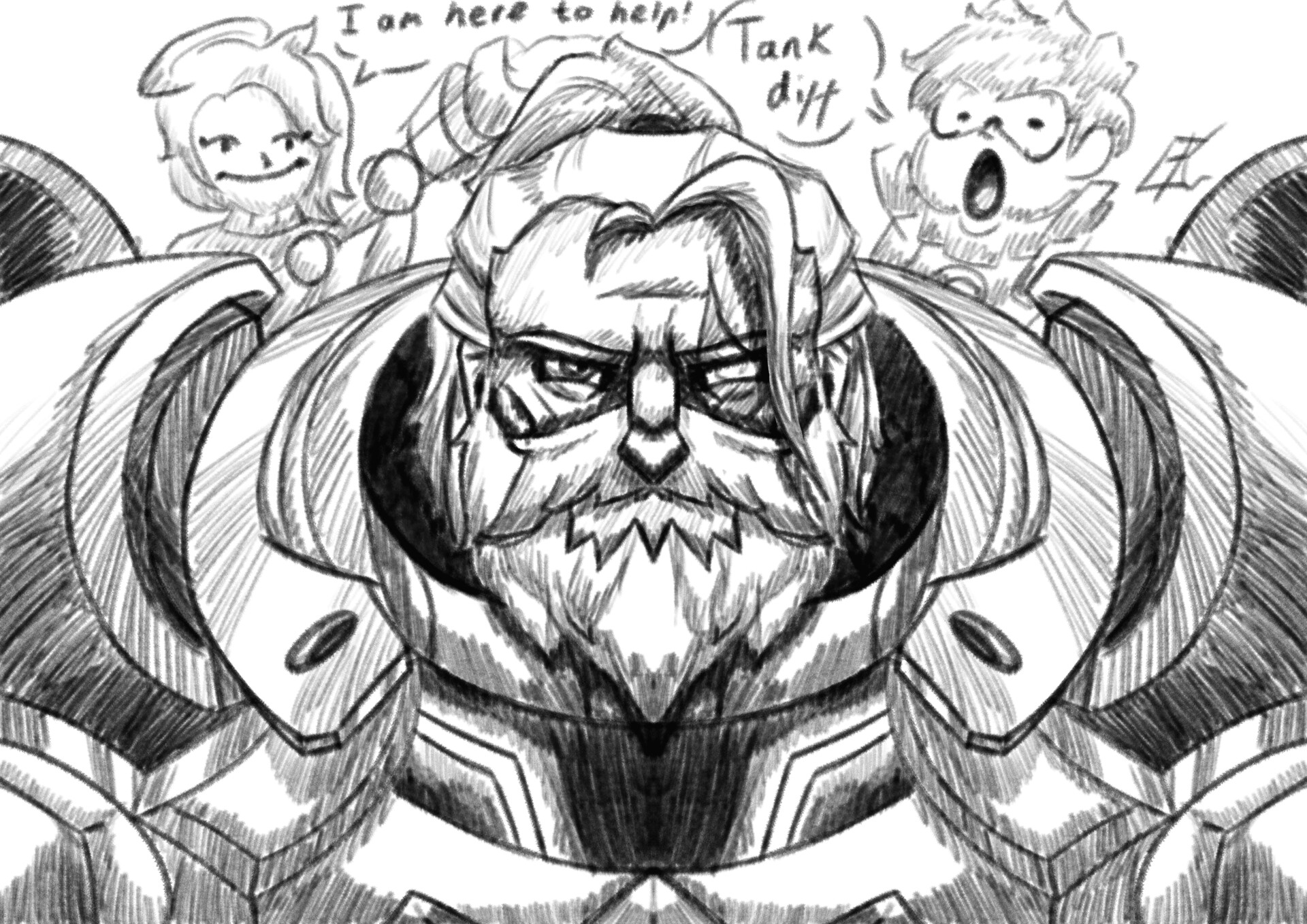 Edward Knight - Overwatch Reinhardt Sketch Fanart