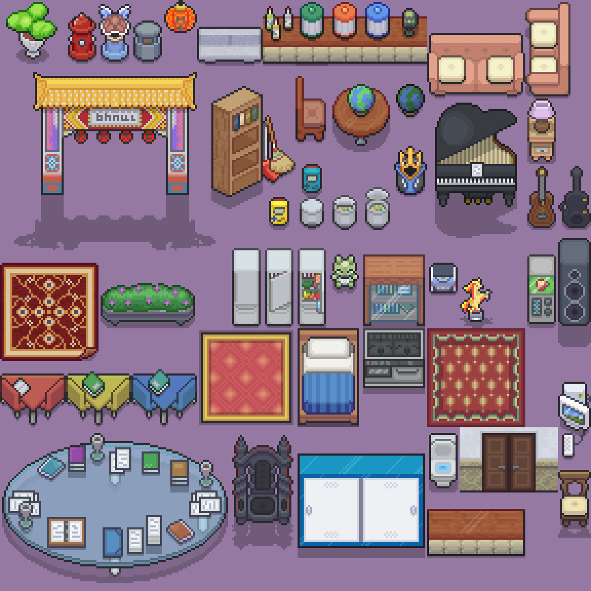 ArtStation - Tiles, Props, Objects Pixel Art