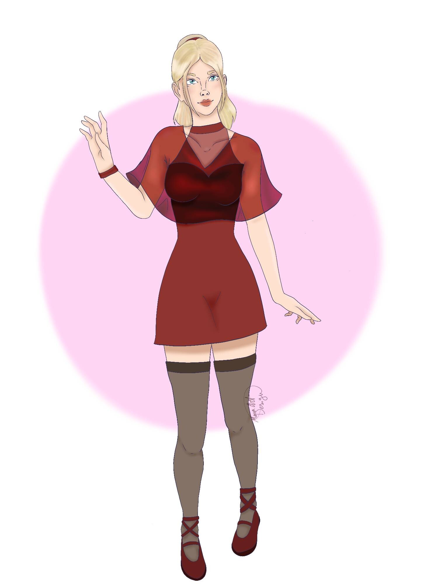 ArtStation - Girl in Red