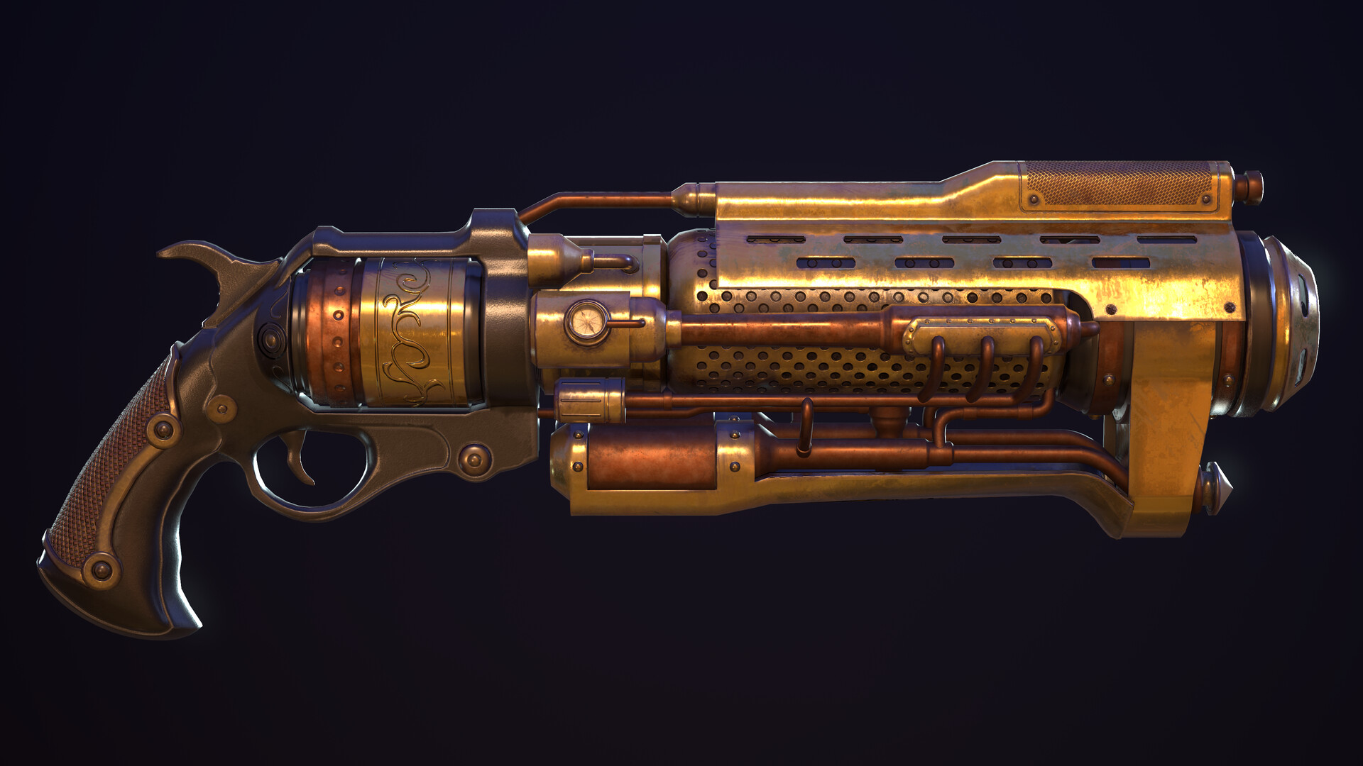 ArtStation - SteamPunk Gun
