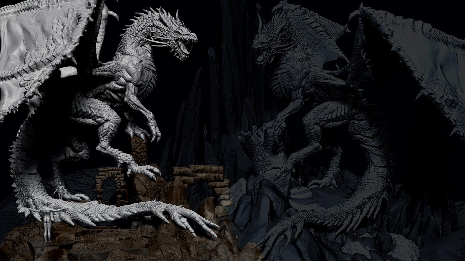 ArtStation - Dragon Digital Sculpture by (W.I.P)