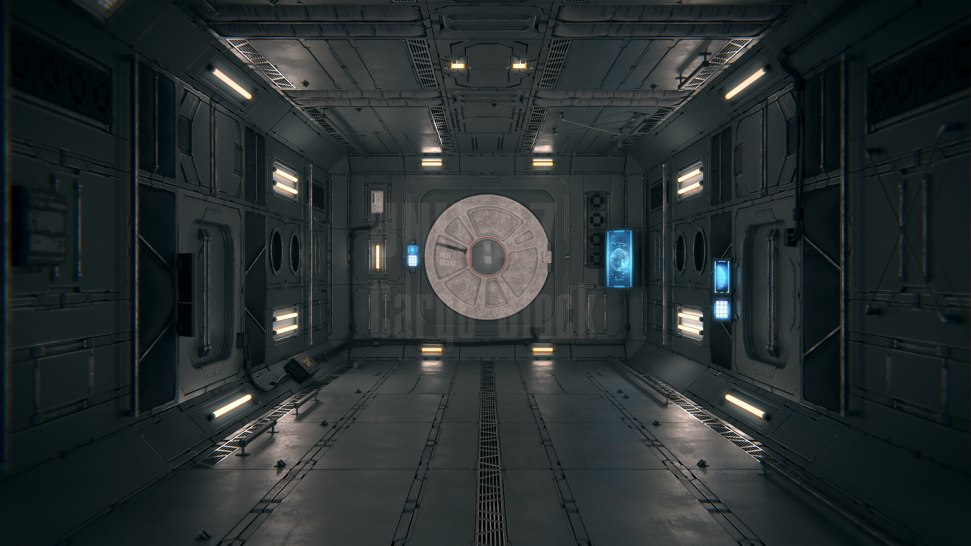 ArtStation - Spaceship Interior 03 Cargo Unit PBR