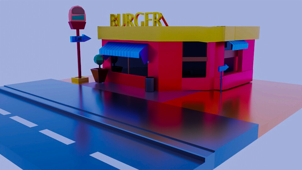 ArtStation - burger shop