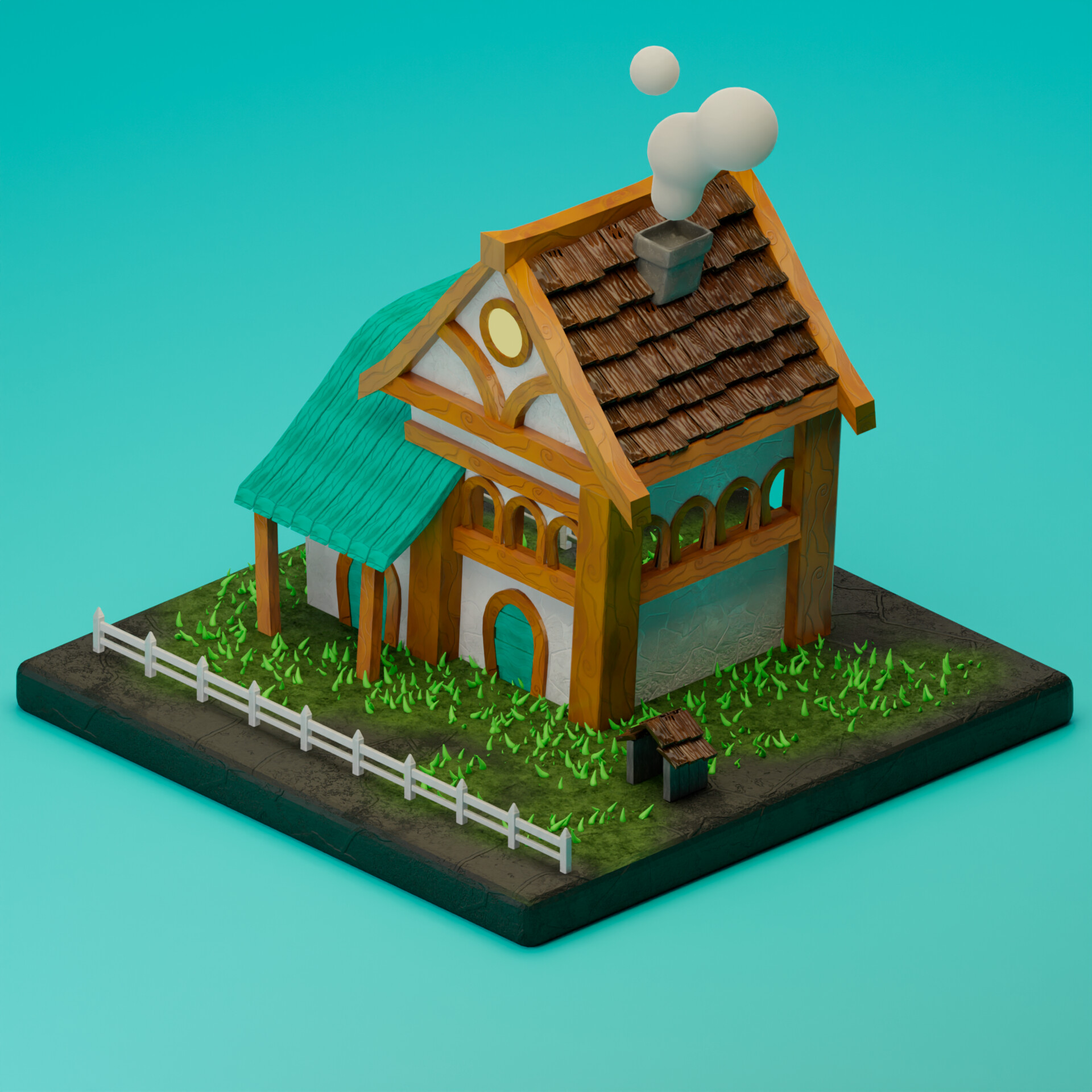 ArtStation - Stylized cozy house