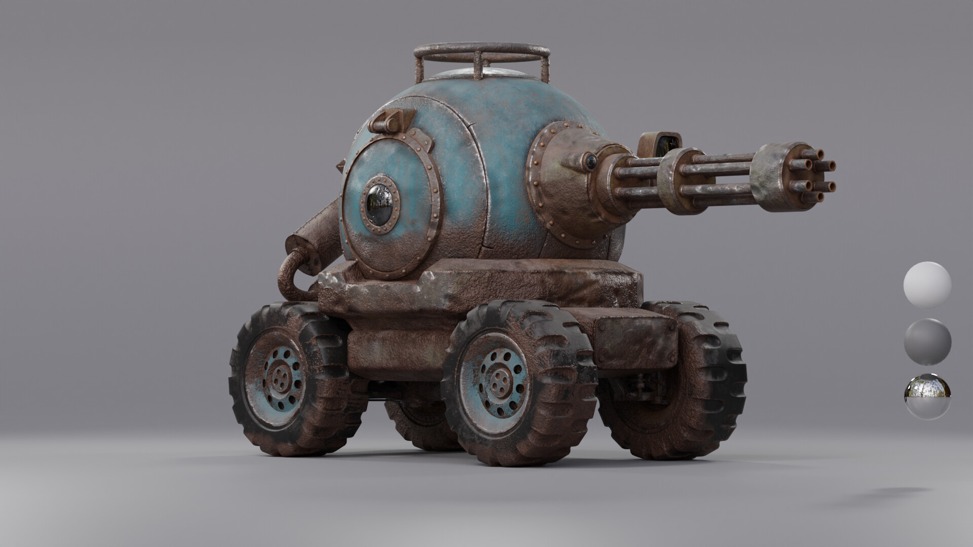 ArtStation - cartoon tank - LookDev