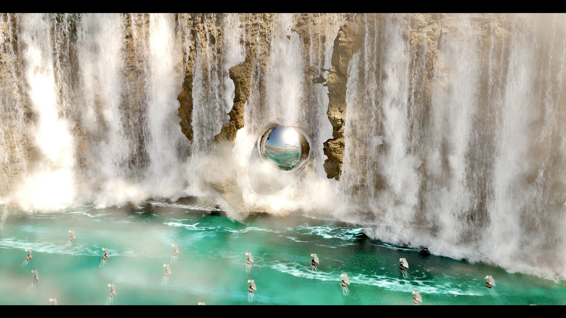 ArtStation - Artifact among waterfalls