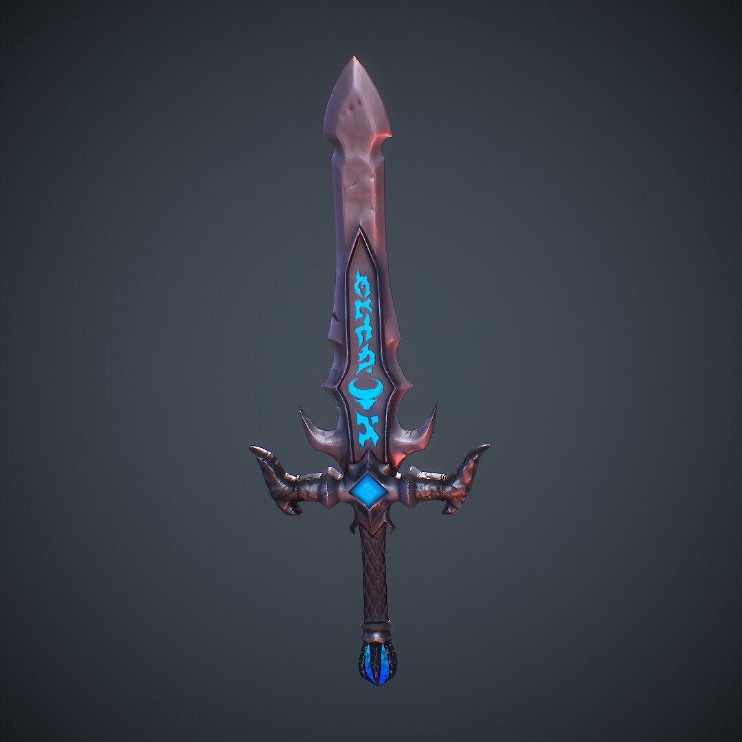 ArtStation - Demonic one-handed sword