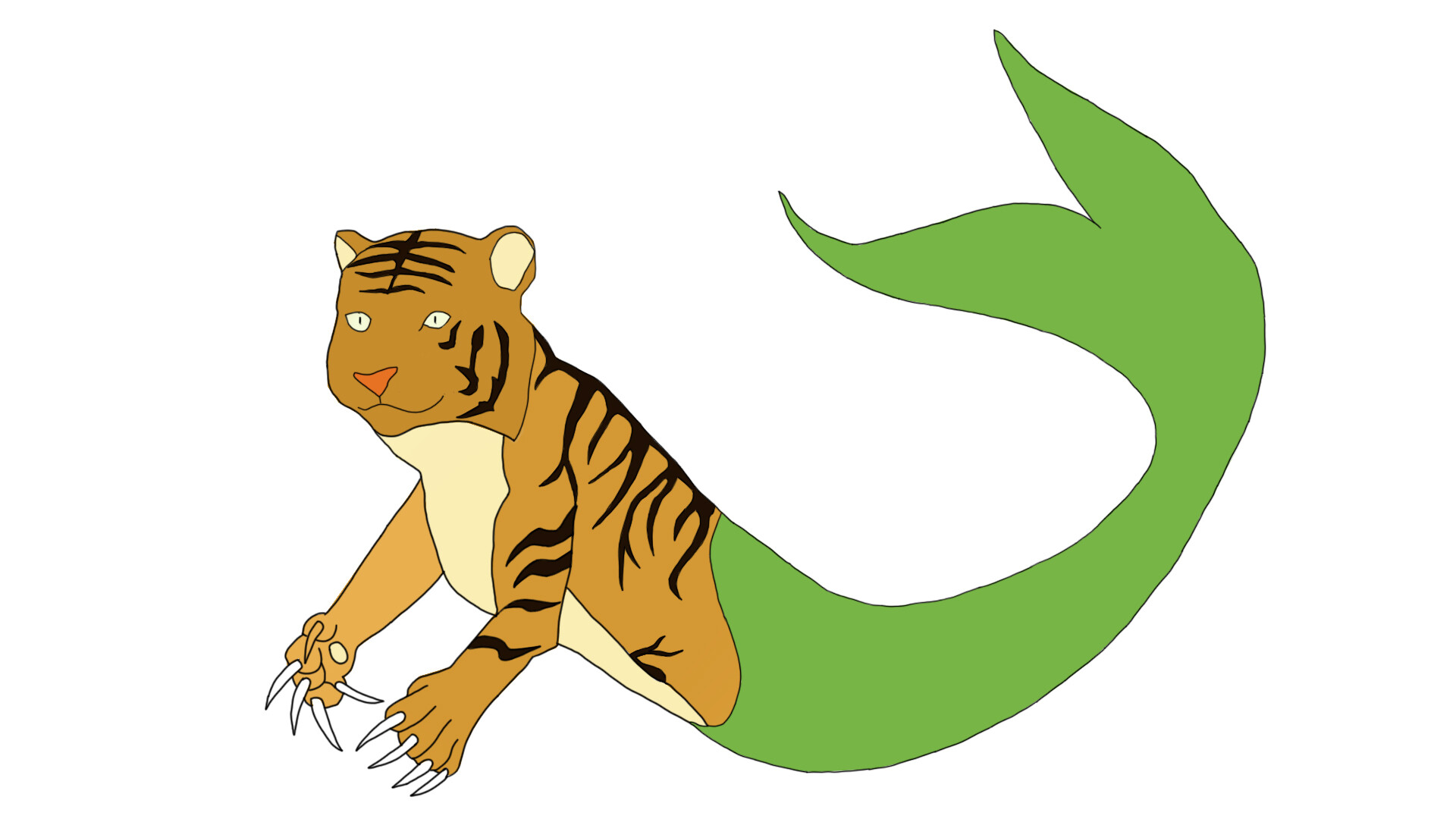 Aikaksh Singh Routela - Tiger Mermaid character design