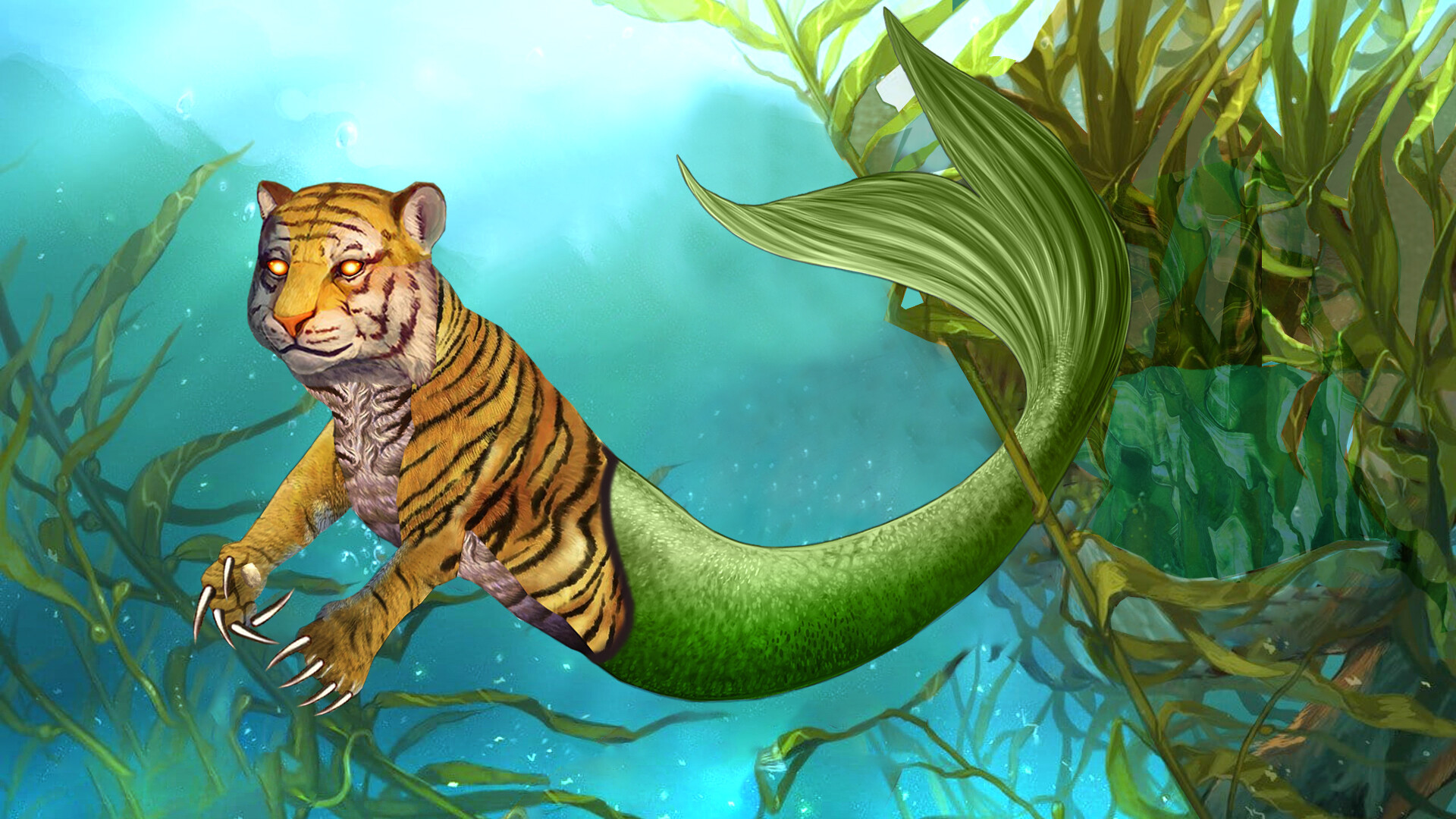 ArtStation - Tiger Mermaid concept art