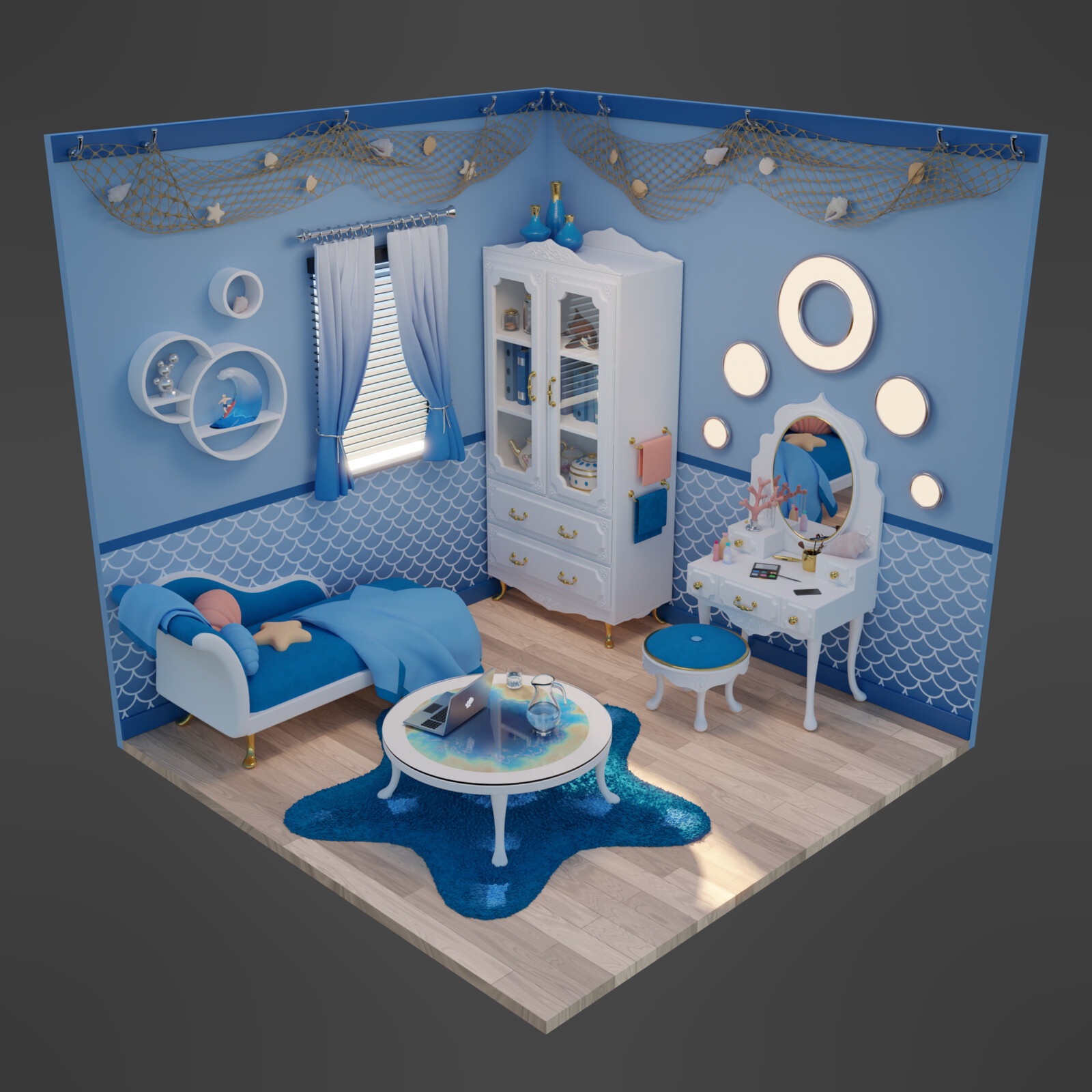 Stella Corneliussen - Isometric Mermaid Room