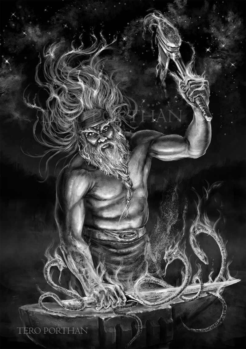 Ilmarinen, Finnish God of Iron and Sky by Tero Porthan : r/ImaginaryGods