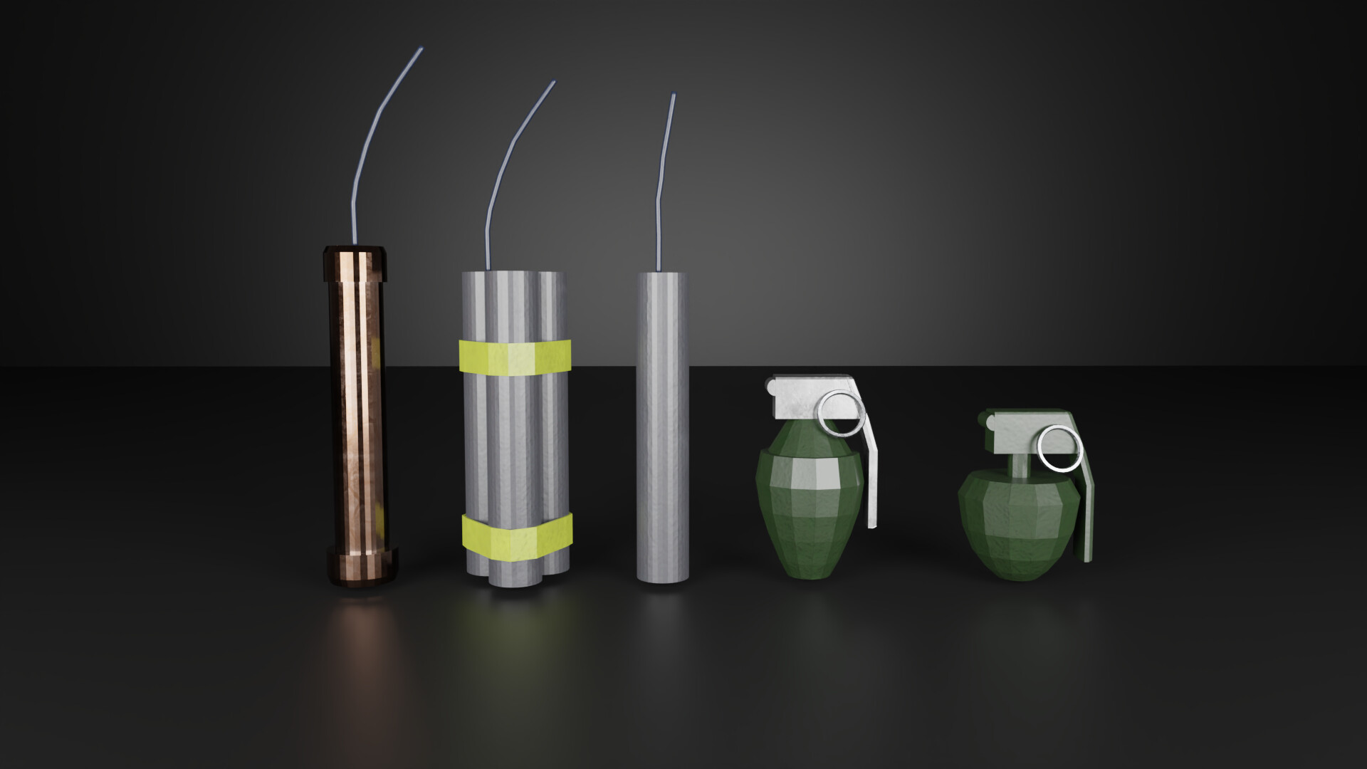 ArtStation - My Low Poly Bomb Modeling