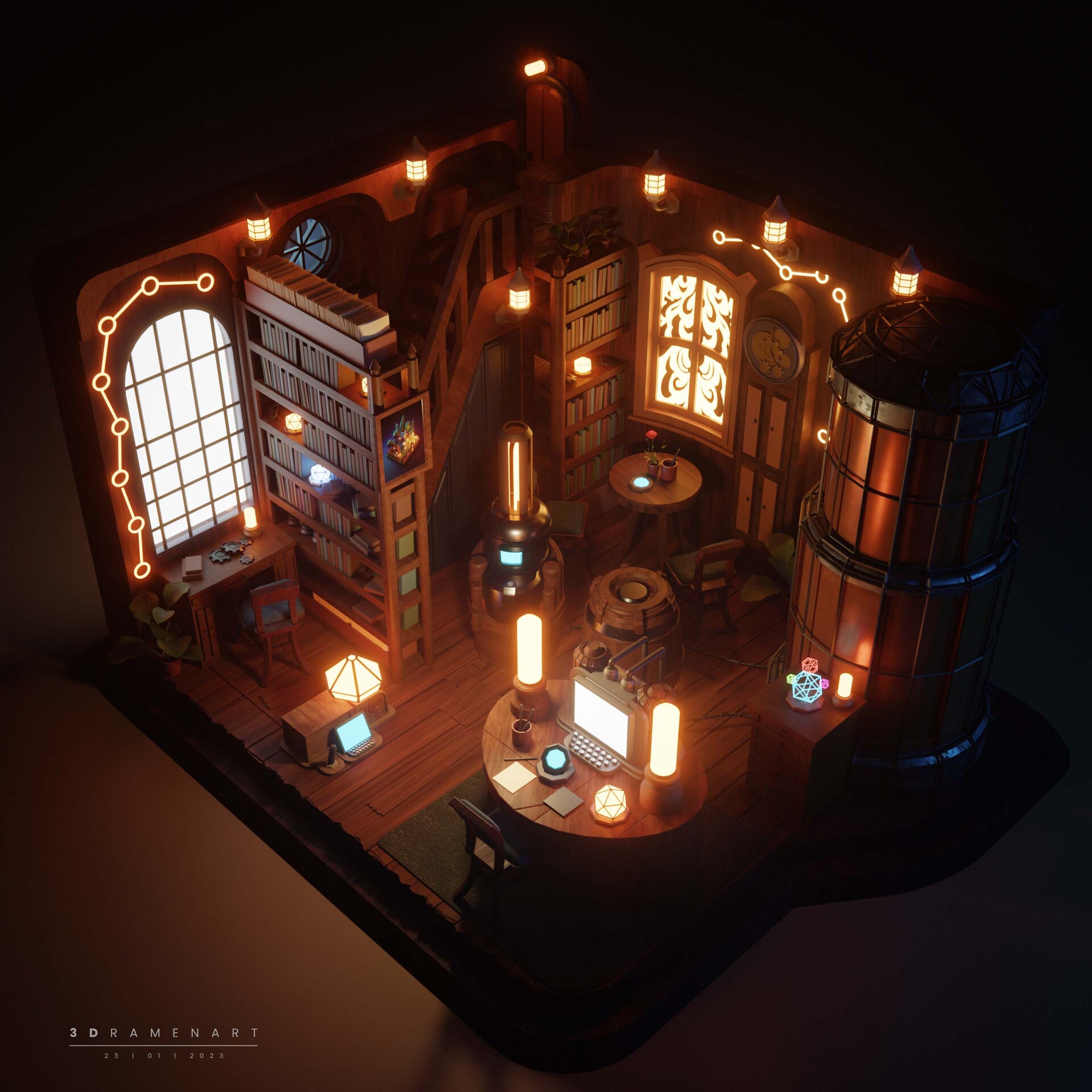 ArtStation - Steampunk Room