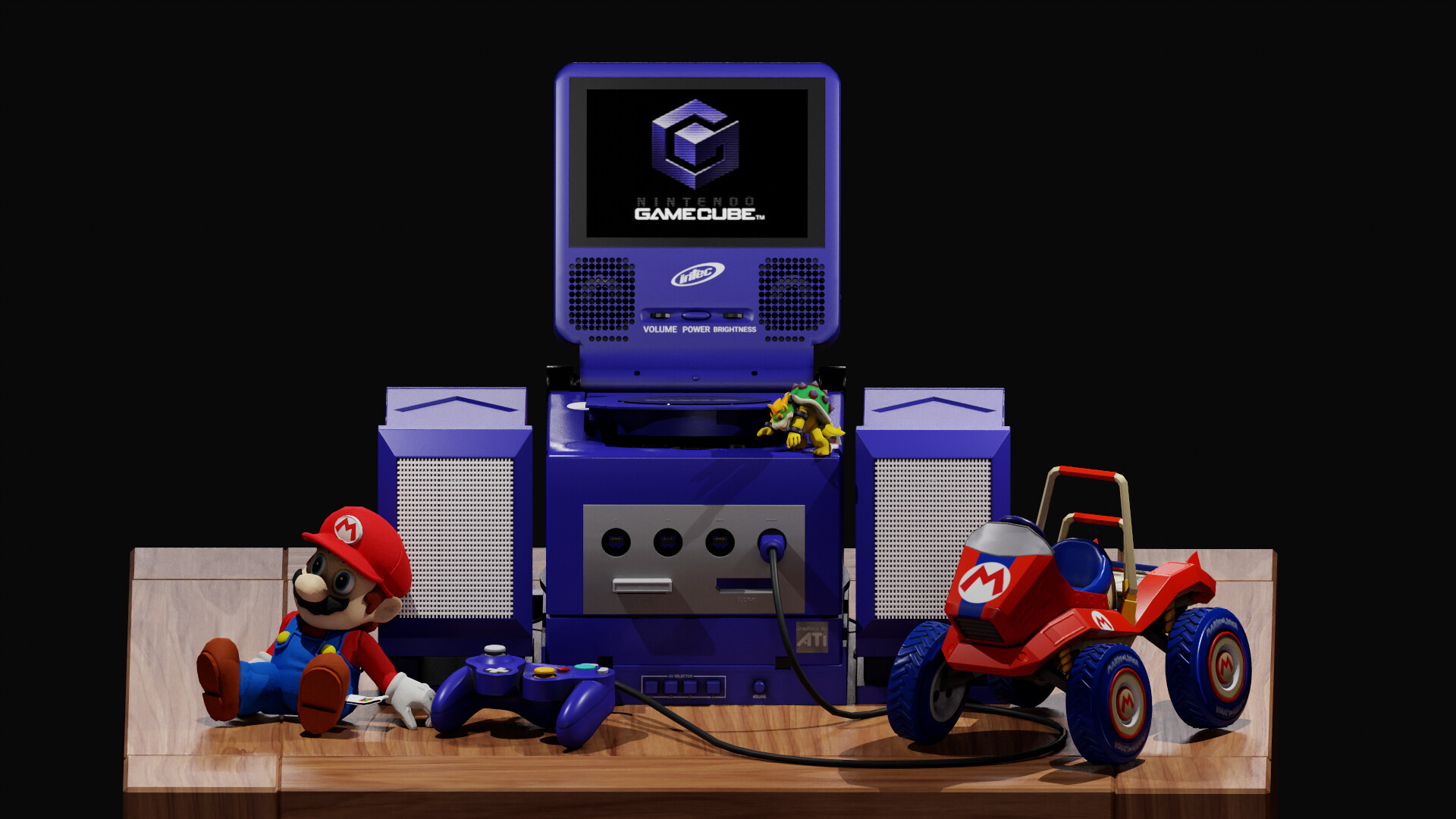 ArtStation - GameCube With Monitor and Speakers ArtStation - GameCube With Monitor and Speakers